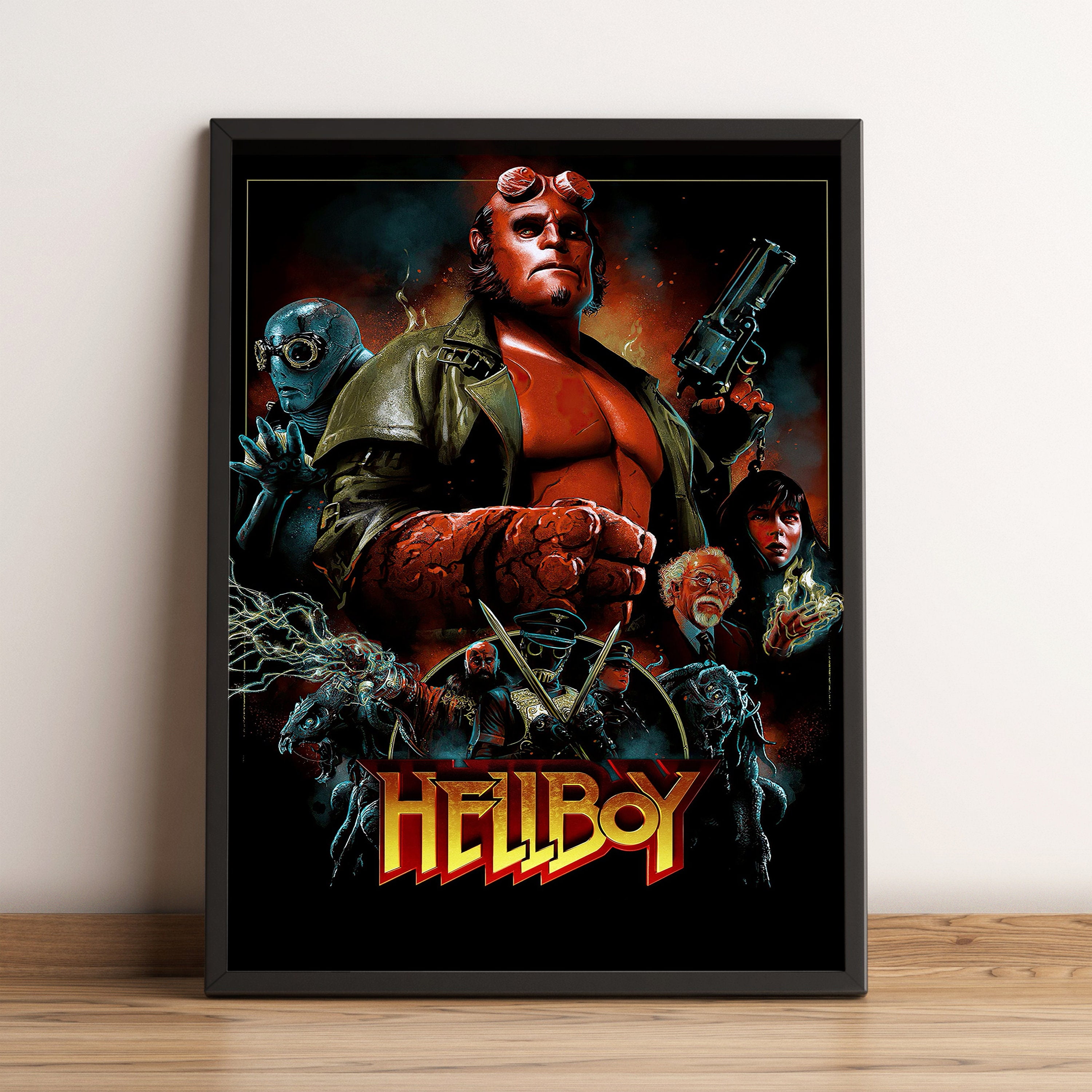POSTER Hellboy Poster, Ron Perlman Wall Art, Doug Jones Movie Print ...