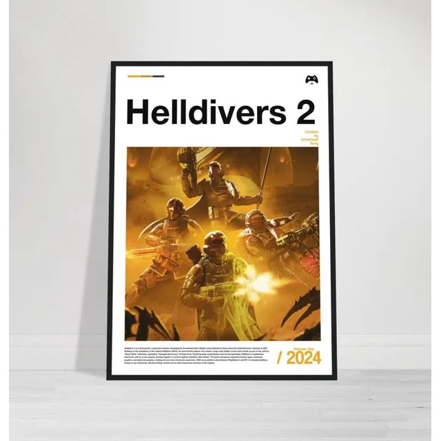 POSTER Helldivers 2 Gaming Poster, Helldivers Art, Helldivers 2 Wall ...