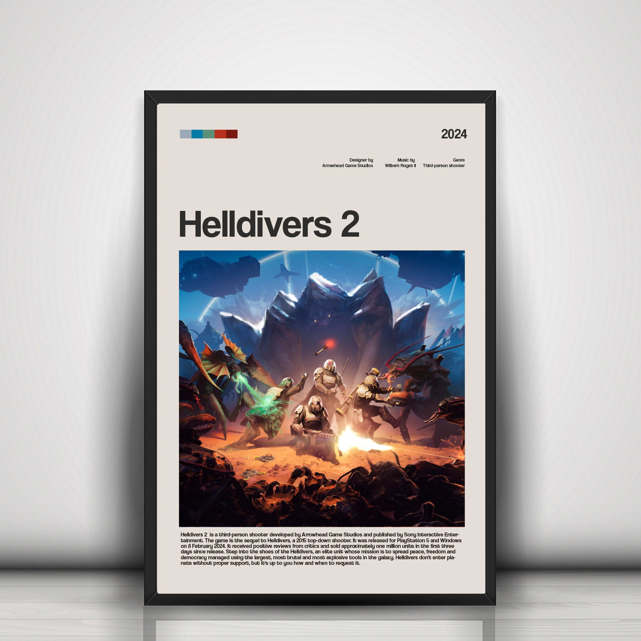 POSTER Helldivers - Videogame Poster - Modern Warfare Print Shutter ...