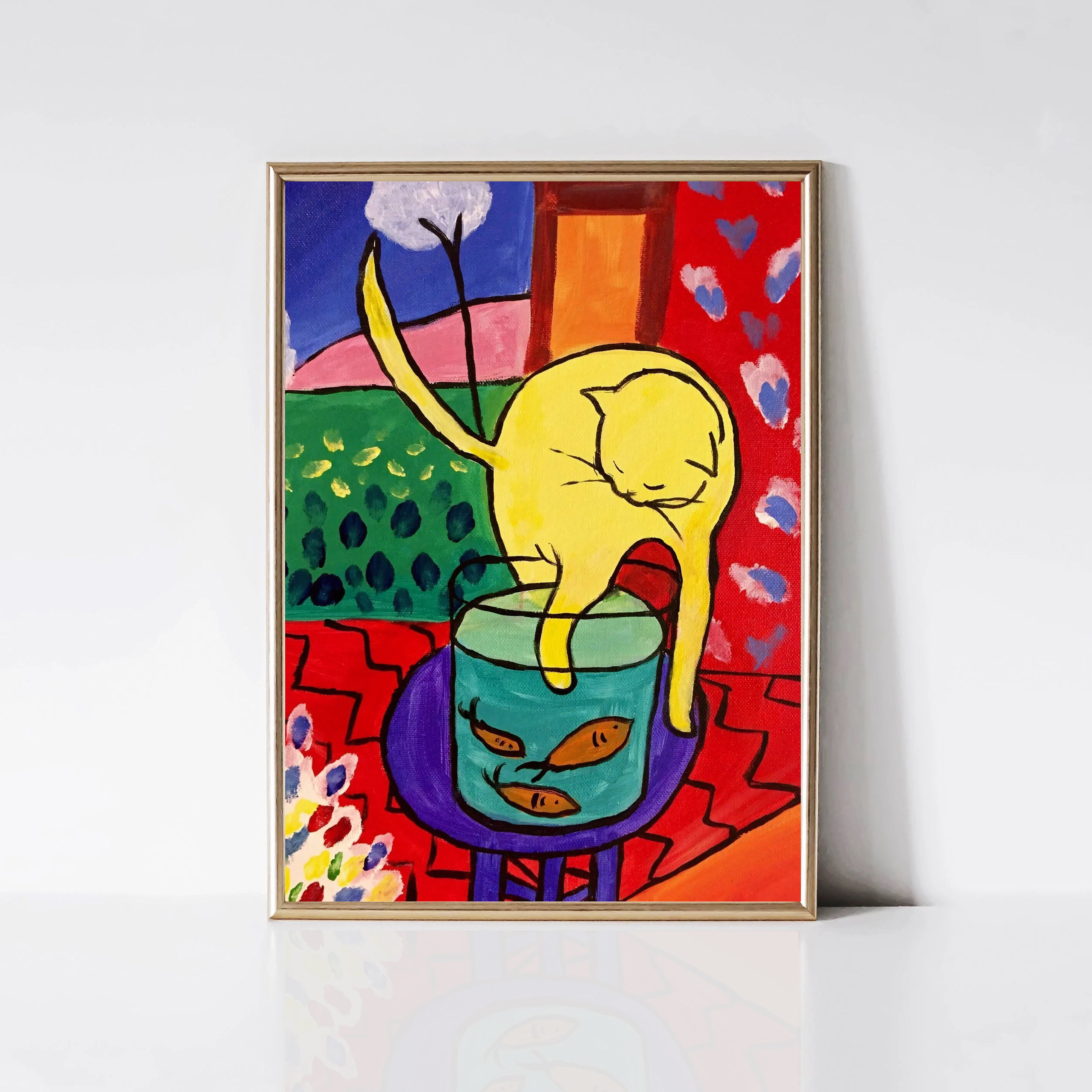 POSTER Henri Matisse Cat and Red Fish | Fauvist Painting | Modern Art ...