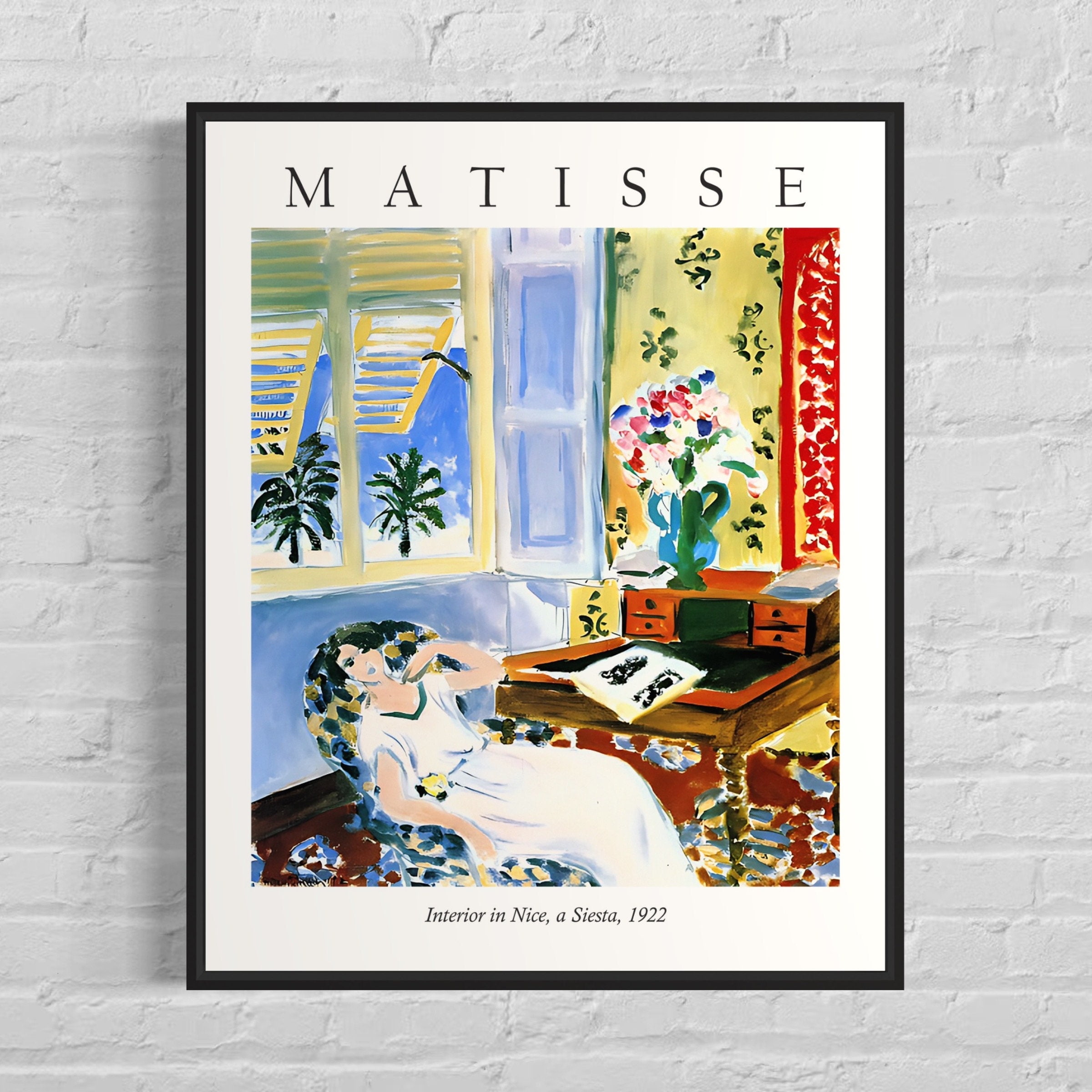 POSTER Henri Matisse - Interior in Nice, a Siesta, 1922 - Vintage ...
