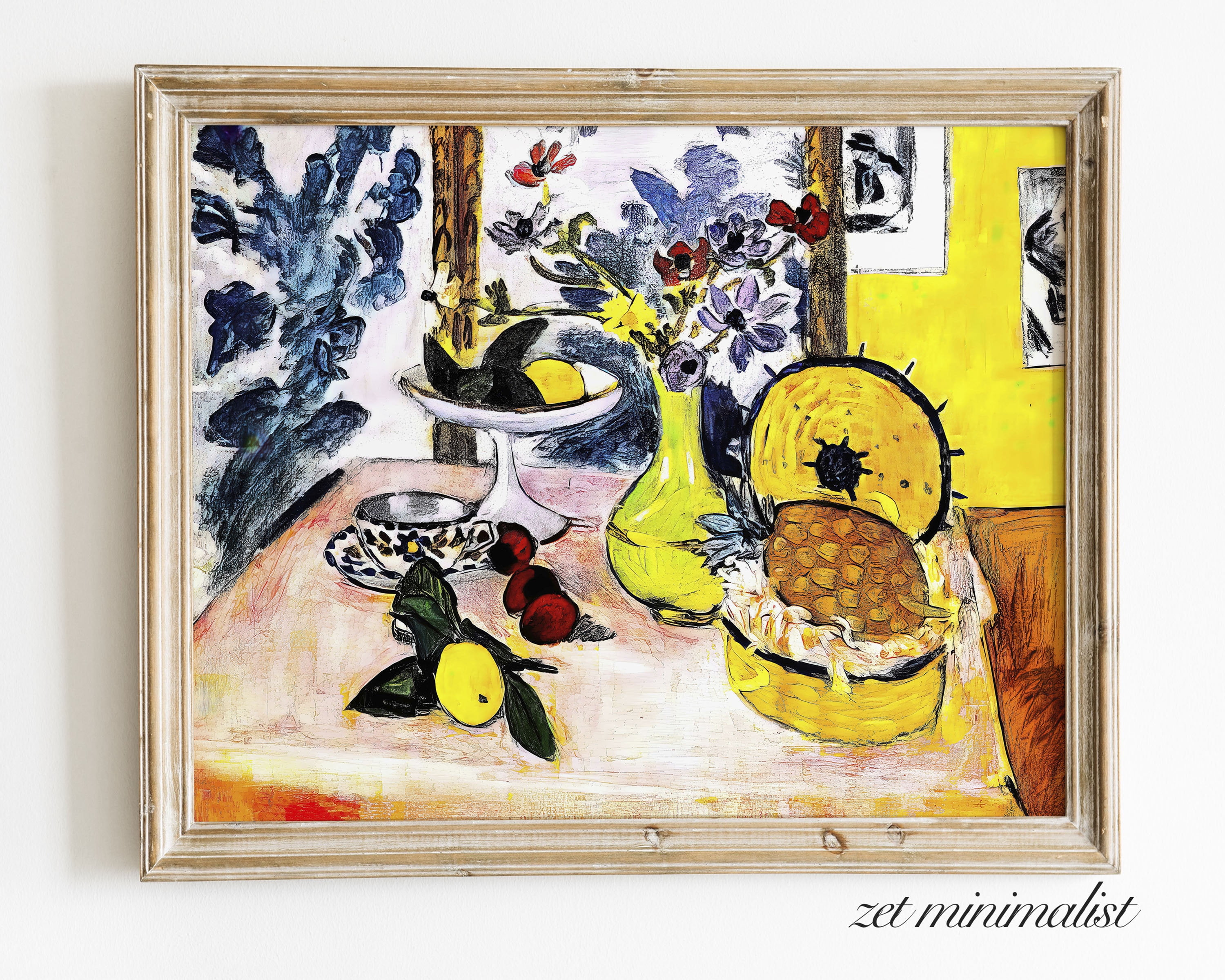POSTER Henri Matisse | Still Life Pineapple, Fruit Bowl, Vase of ...