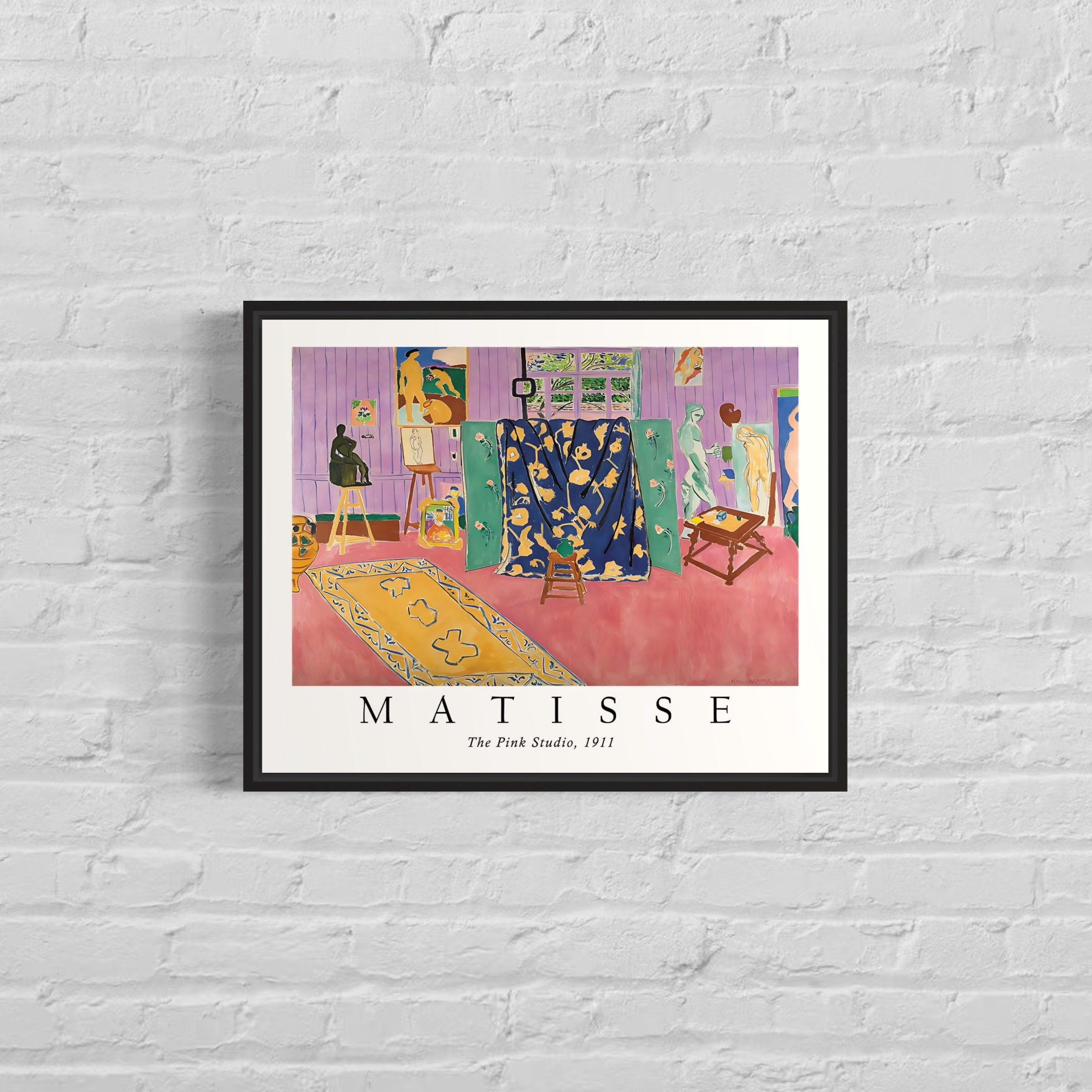 Poster Henri Matisse - The Pink Studio, 1911 - Vintage Gallery Wall Art ...