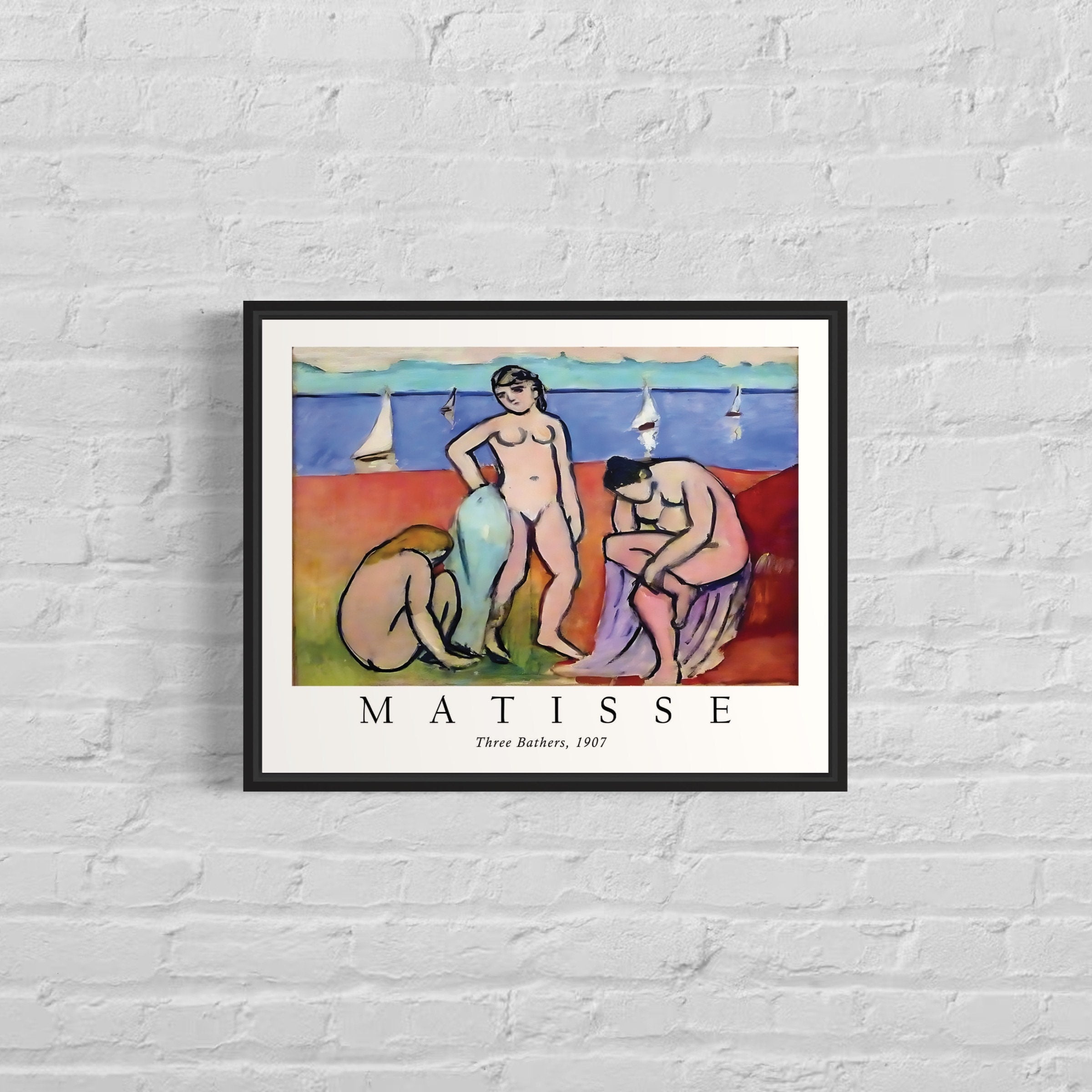POSTER Henri Matisse - Three Bathers, 1907 - Vintage Gallery Wall Art ...
