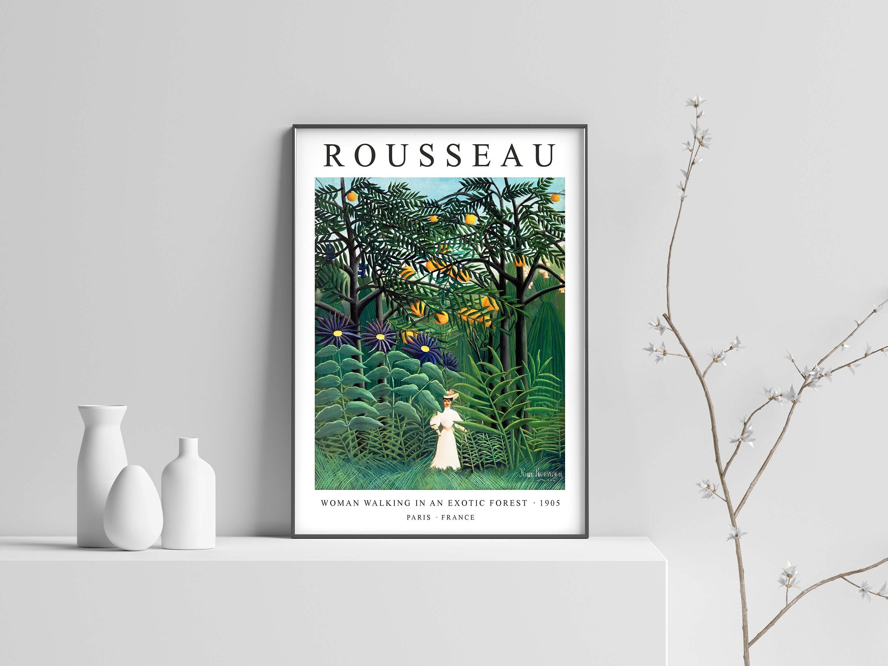 POSTER Henri Rousseau Print Tropical Botanical Jungle Plants Poster ...