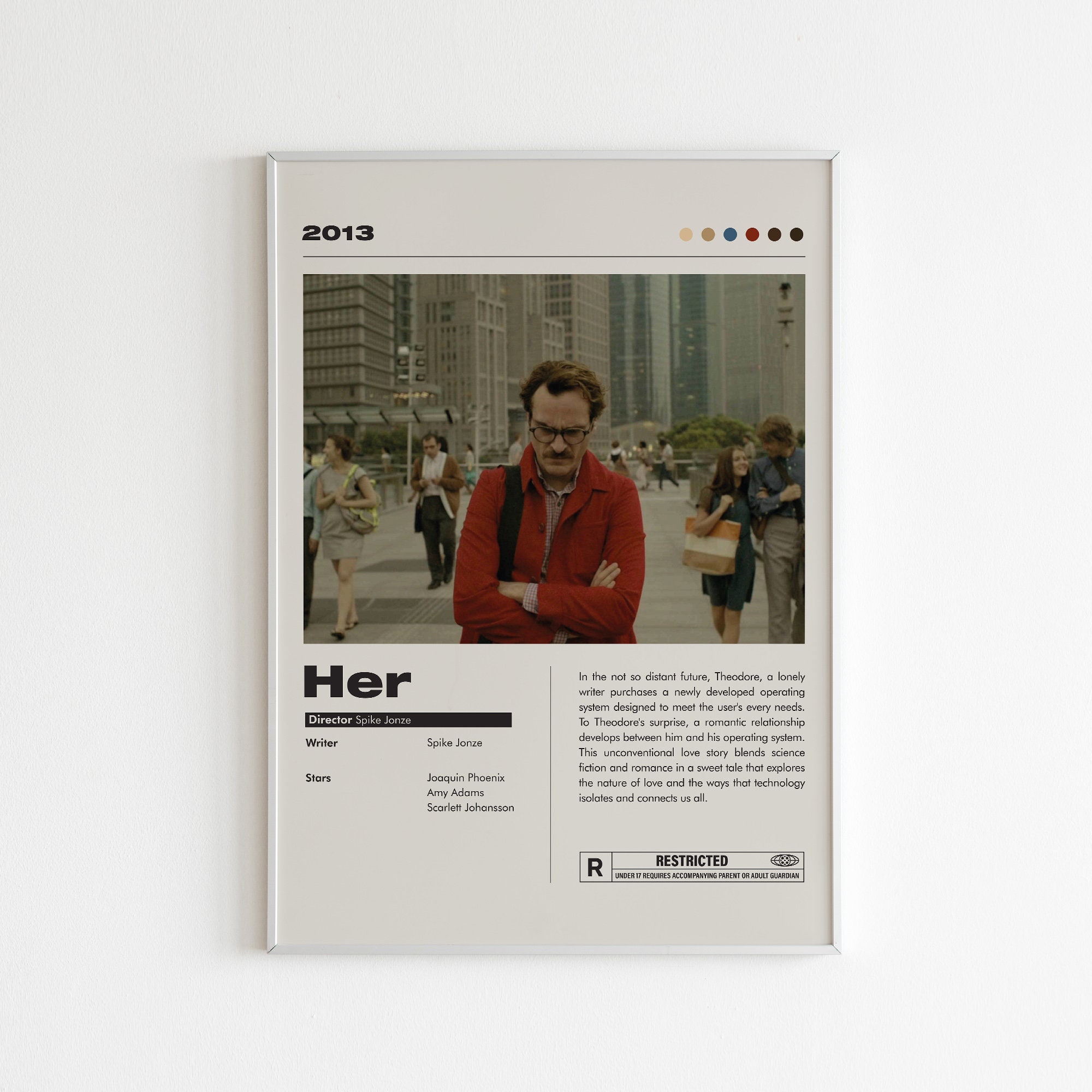 POSTER Her Movie Poster | Minimalist Movie Poster | Sci-Fi Movie Print ...