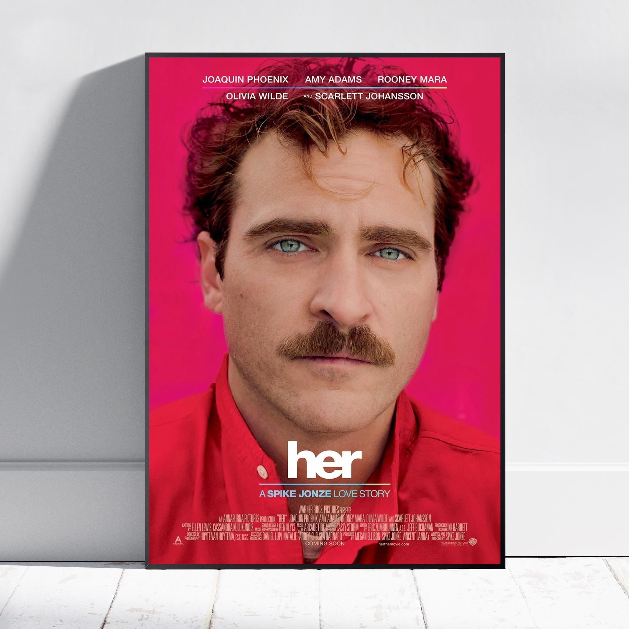 POSTER Her Poster, Joaquin Phoenix Wall Art, Movie Poster Gift, HQ Wall ...