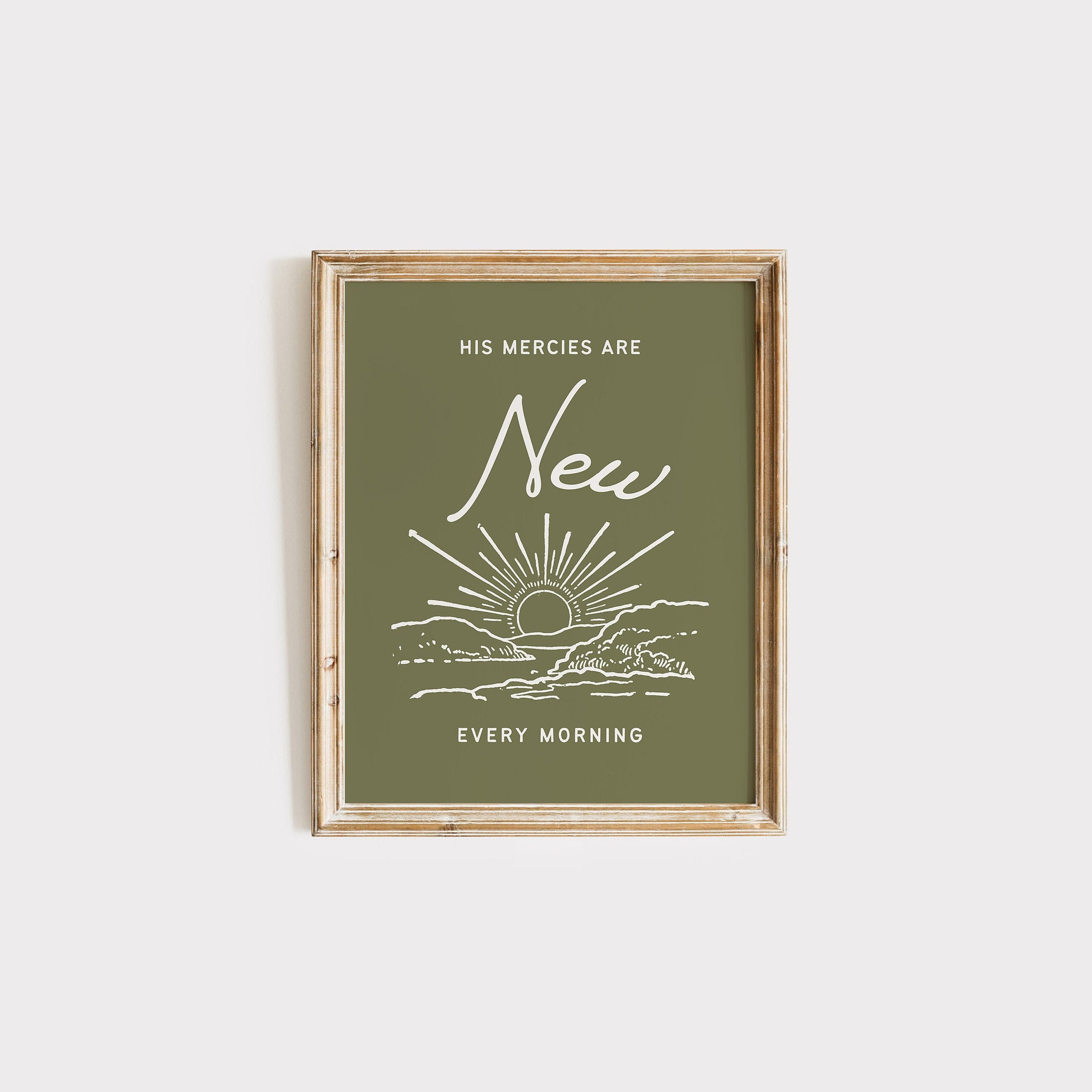 POSTER His Mercies Are New Every Morning Minimalist Christian Wall Art ...