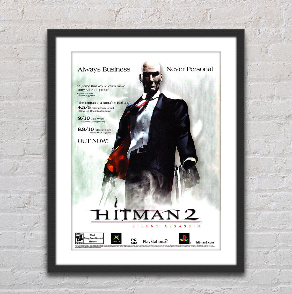 POSTER Hitman 2 Silent Assassin PS2 XBOX Glossy Promo Poster 18" x 24 ...