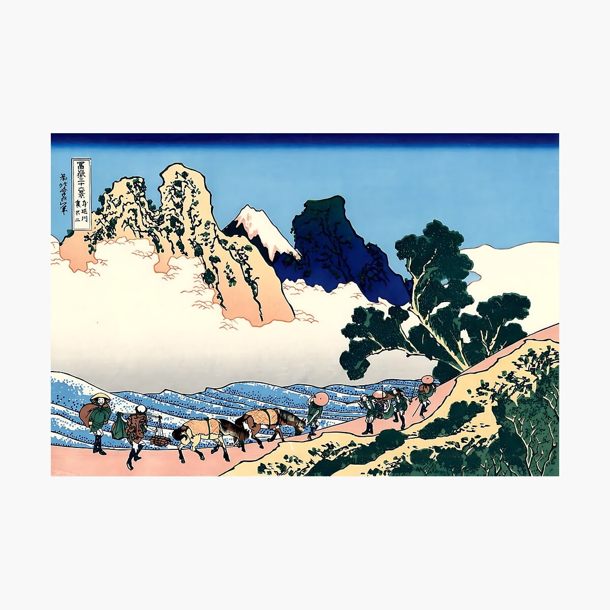 POSTER Hokusai 36 Views of Mount Fuji Minobu river Photographic Print ...