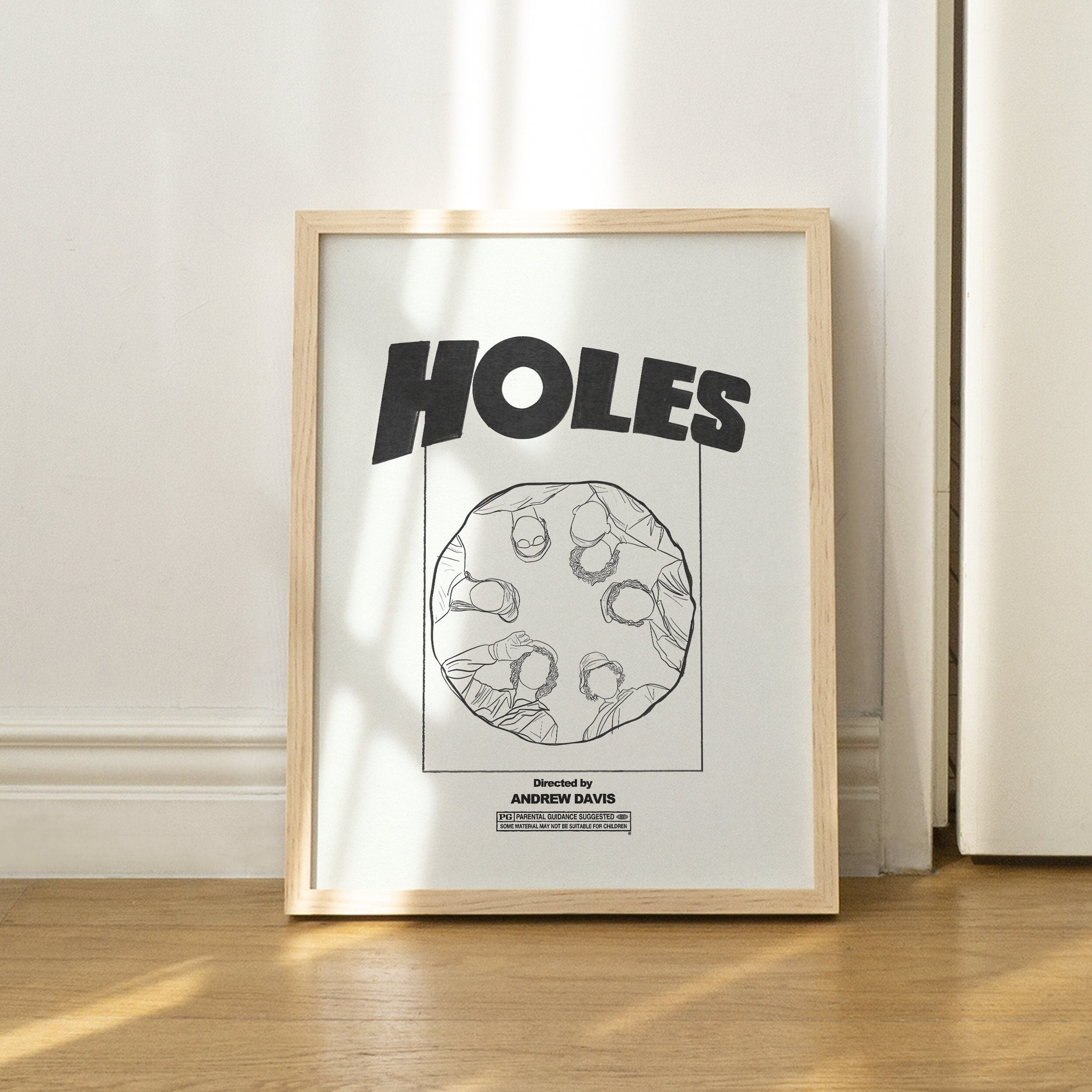 POSTER Holes | Andrew Davis | Movie Poster | Black and White Wall Art ...