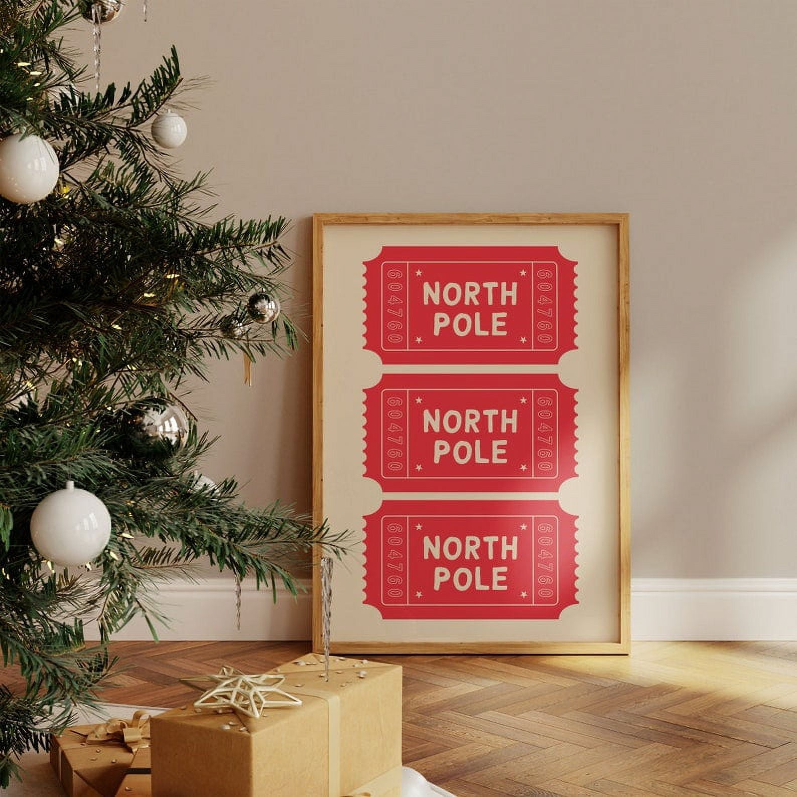 Poster Holiday Season North Pole Wall Art Decor For Christmas Time ...
