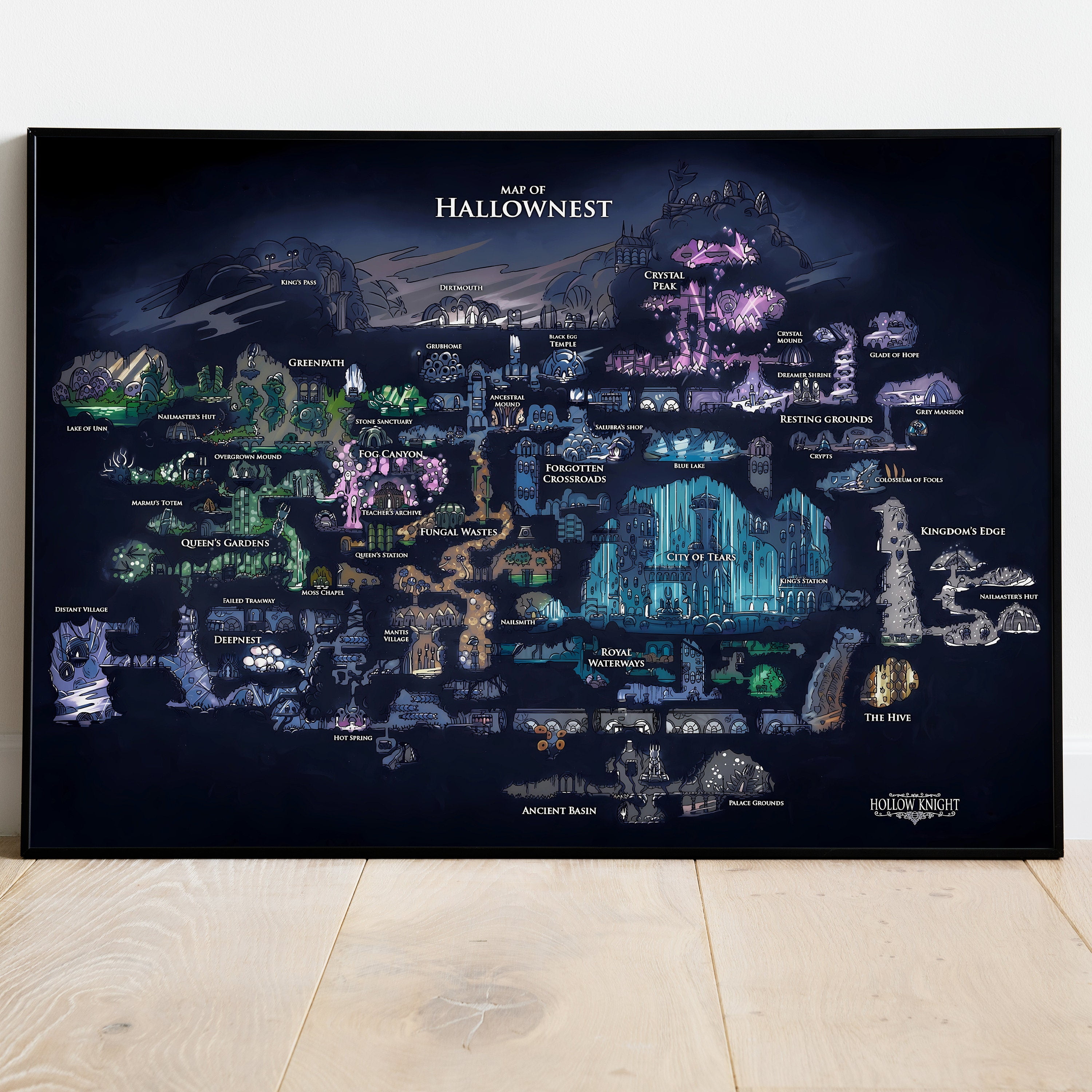 POSTER Hollow Knight Map Poster, Wall Art & Fine Art Print, Home Decor ...