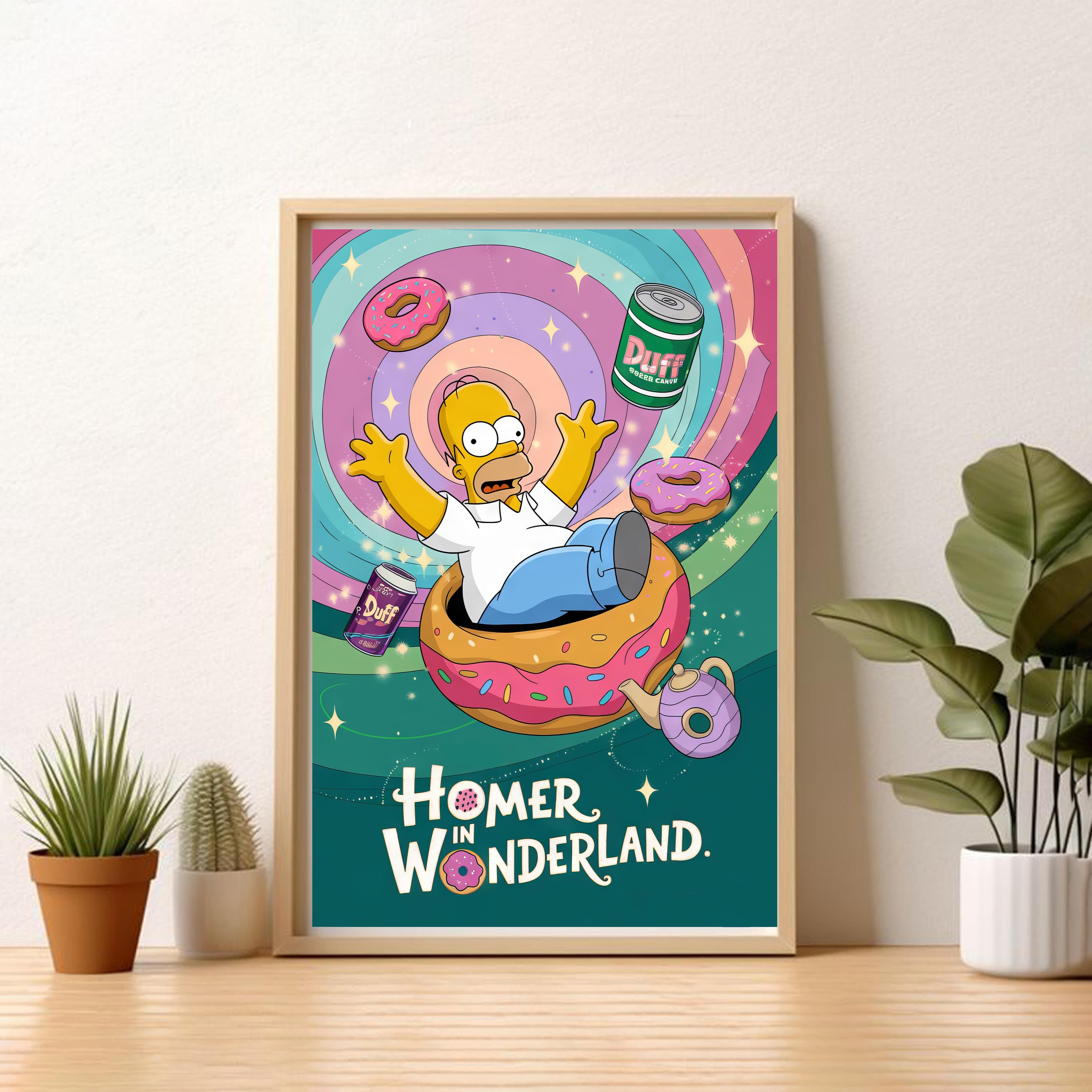 POSTER Homer Simpson, Let Your Spirit Soar, Bart Simpson Psychedelic ...