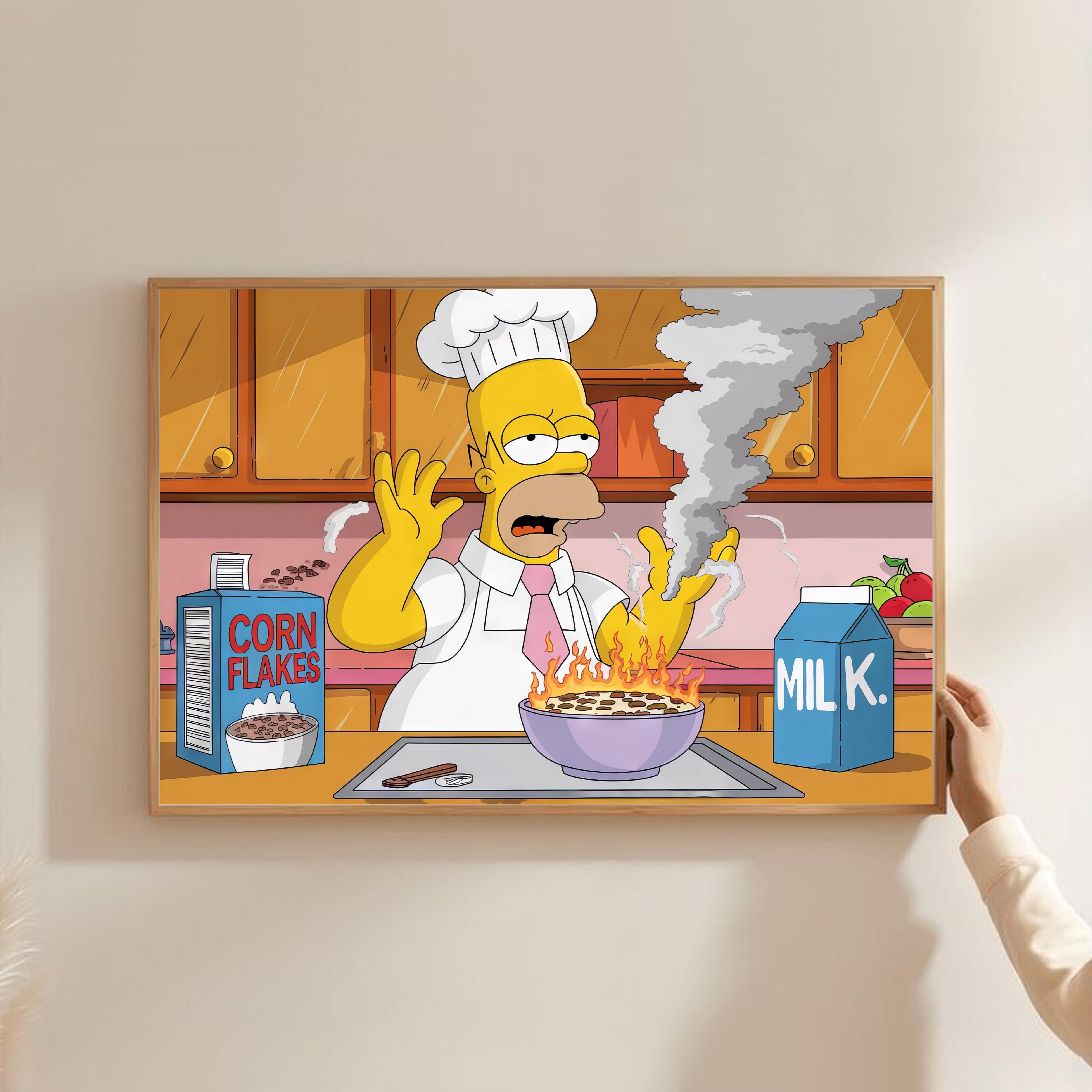 POSTER Homer in Wonderland Poster - Homer Simpson in a Whimsical Disney ...