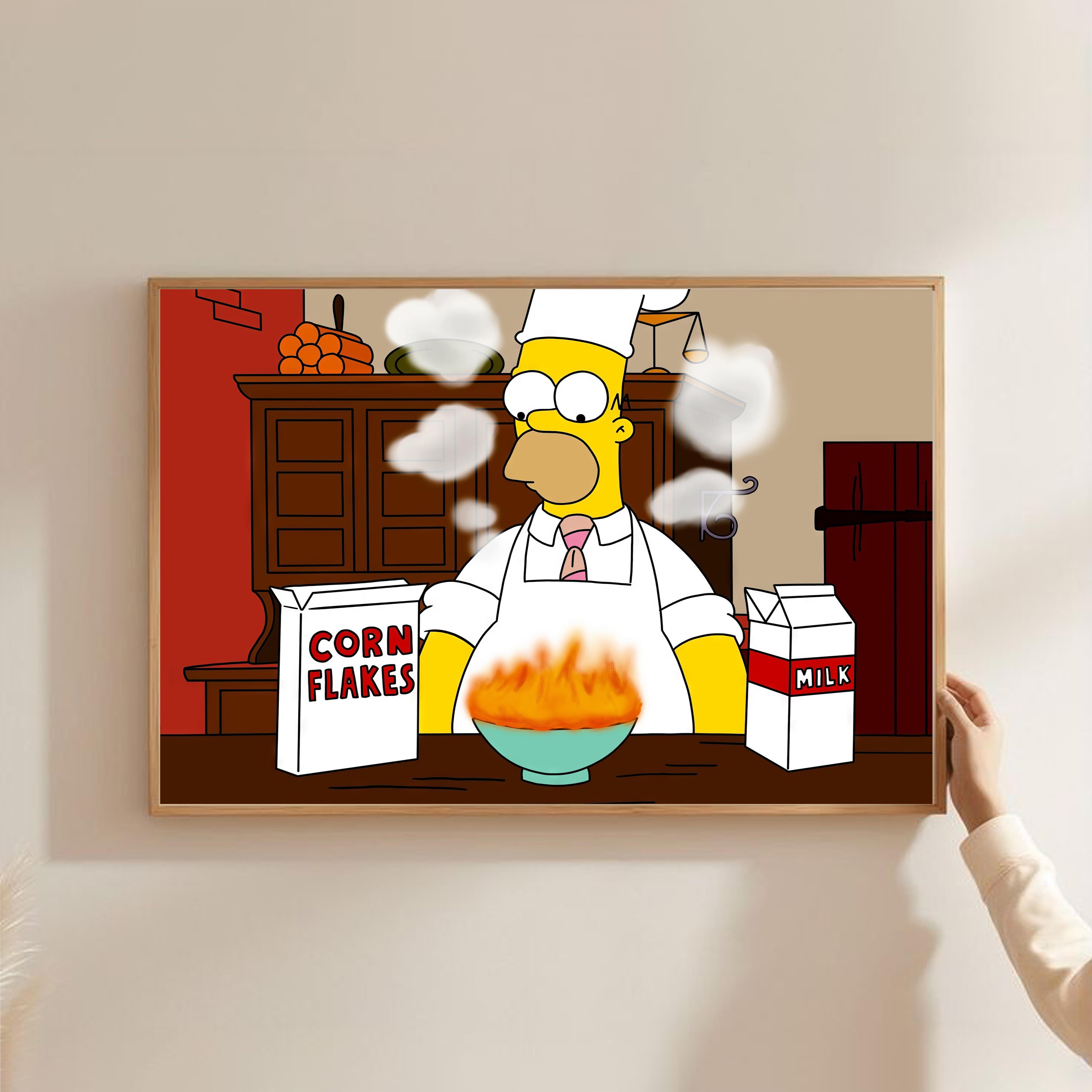 POSTER Homer in Wonderland Poster - Homer Simpson in a Whimsical Disney ...