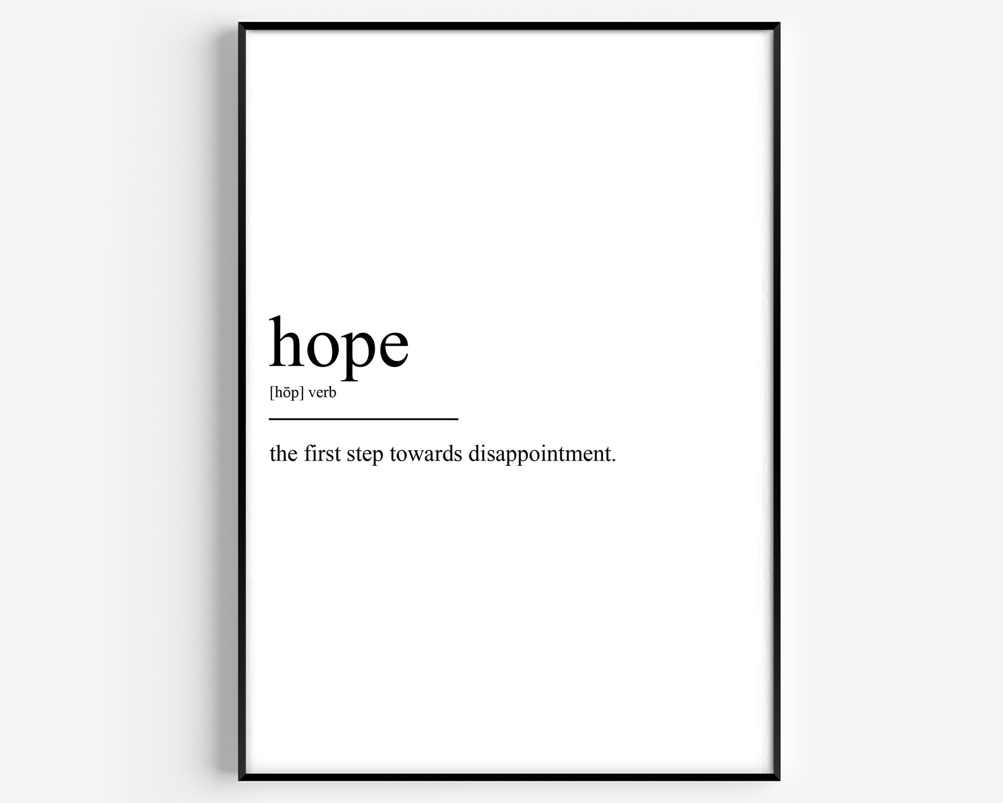 POSTER Hope Definition Print - Version 2-UNFRAMED - Walmart.com