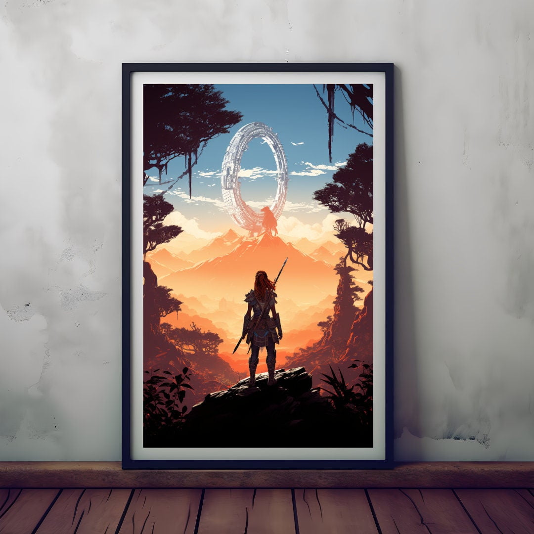 Poster Horizon Zero Dawn Poster , HZD illustration, Game wall decor ...