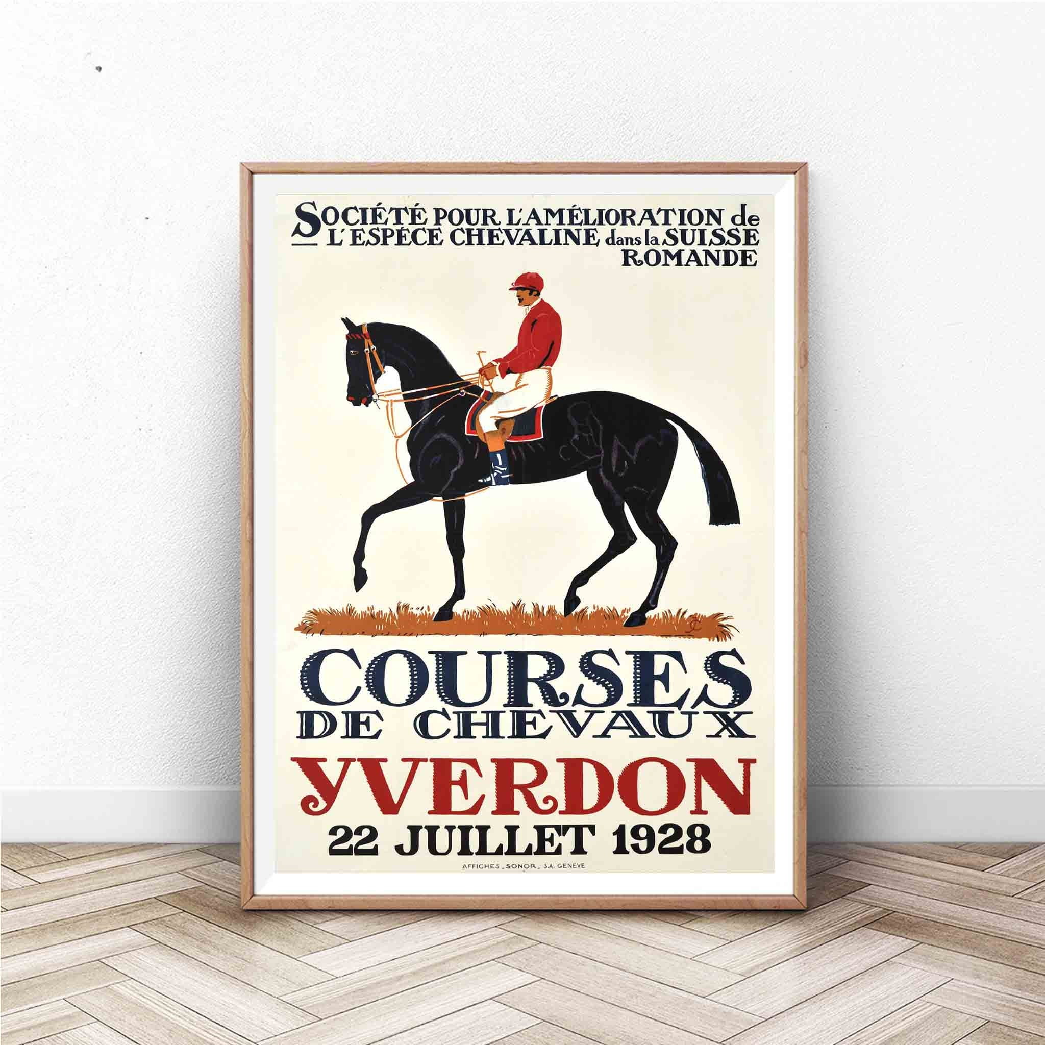 POSTER Horse Racing Poster | Derby Poster | Horse Art | Horse Lover ...
