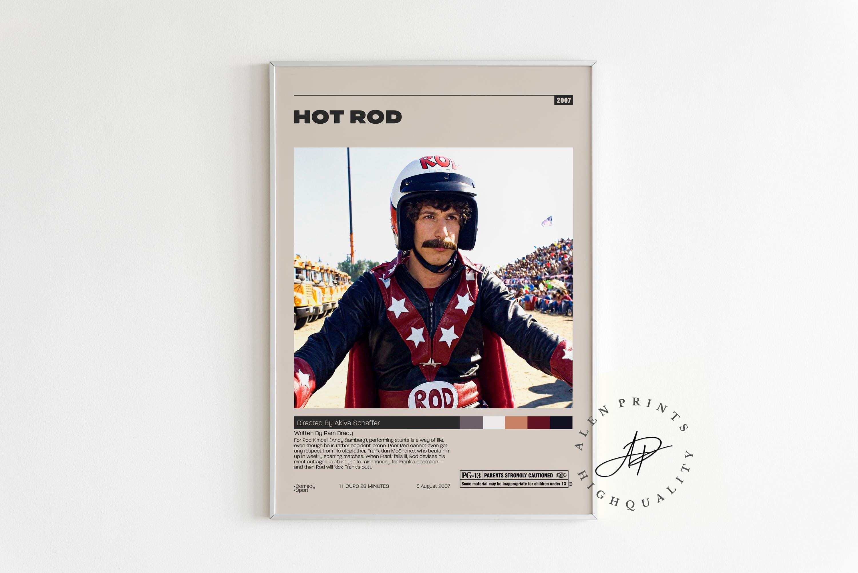 POSTER Hot Rod Poster,Akiva Schaffer, Minimalist Tv Series, Vintage ...