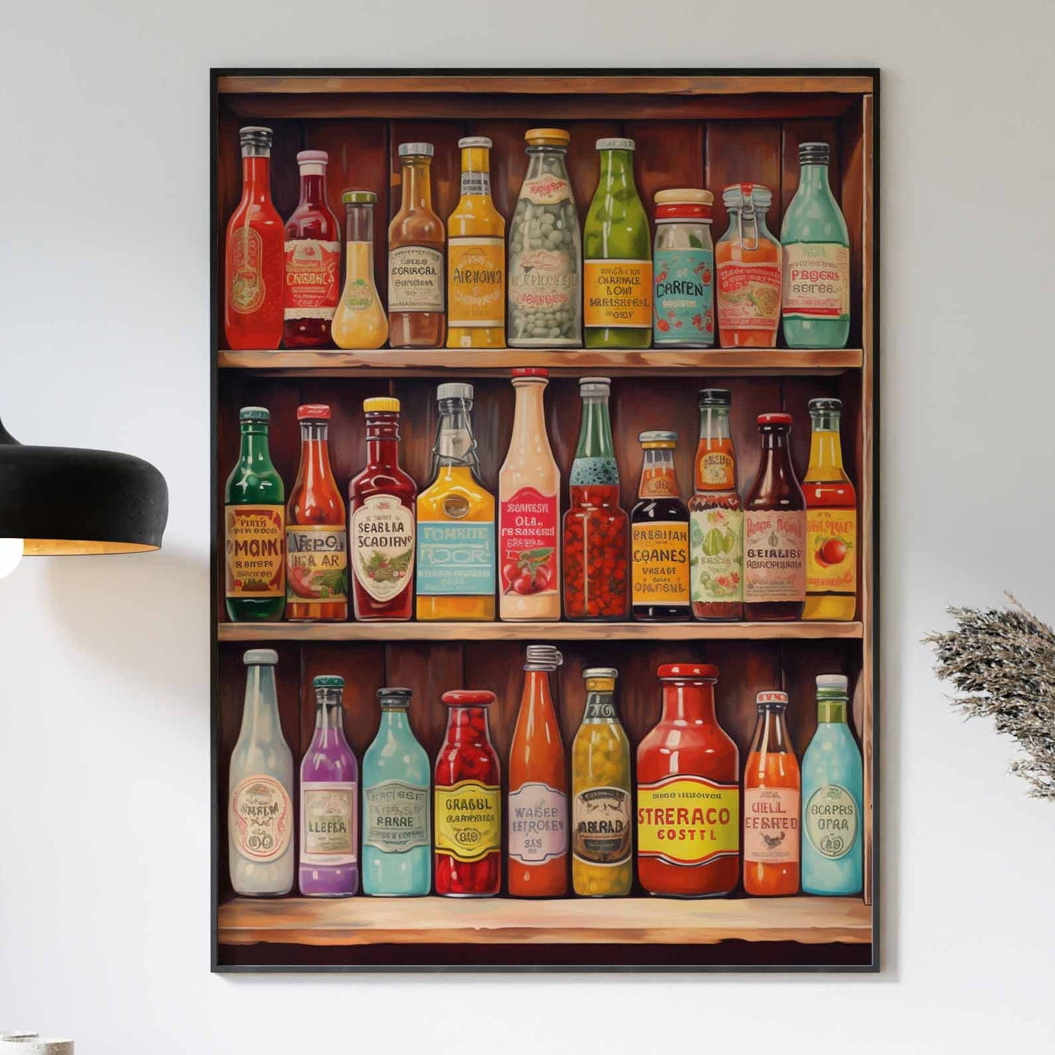 POSTER Hot Sauce Print, Kitchen Decor, Vintage Kitchen Decor, Hot Sauce ...