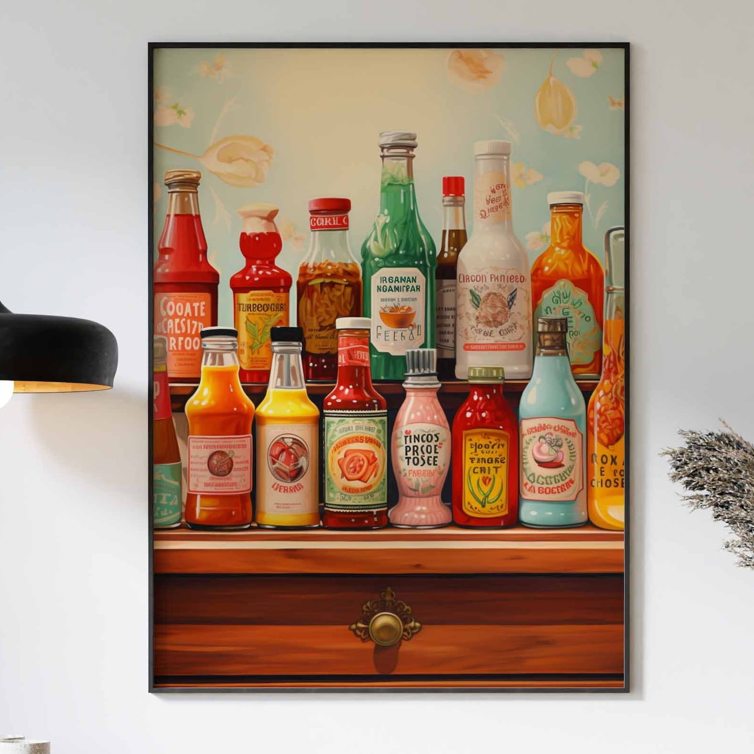 POSTER Hot Sauce Print, Kitchen Decor, Vintage Kitchen Decor, Hot Sauce ...