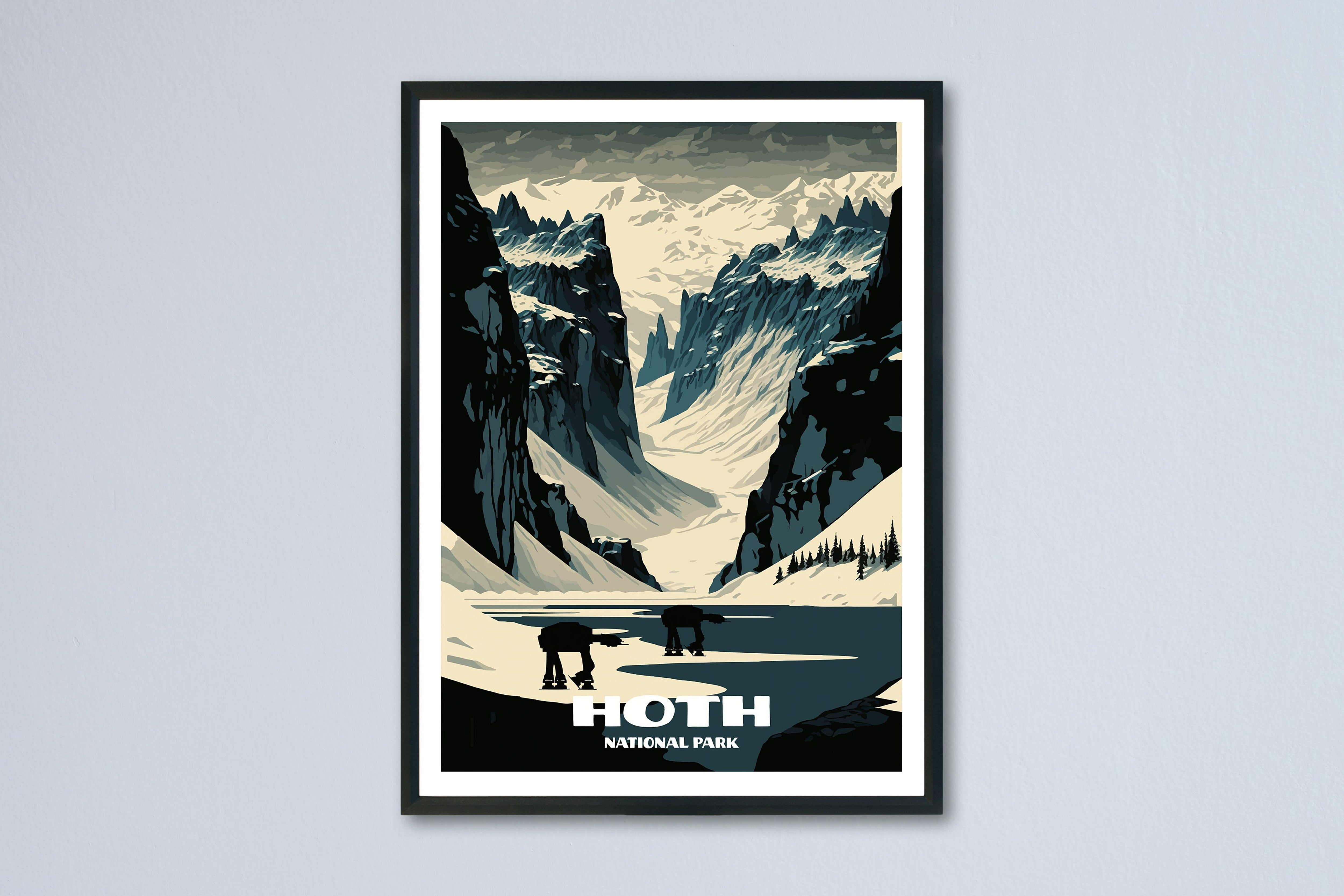 POSTER Hoth Minimalist National Park Poster Star Wars Home Decor - Star ...