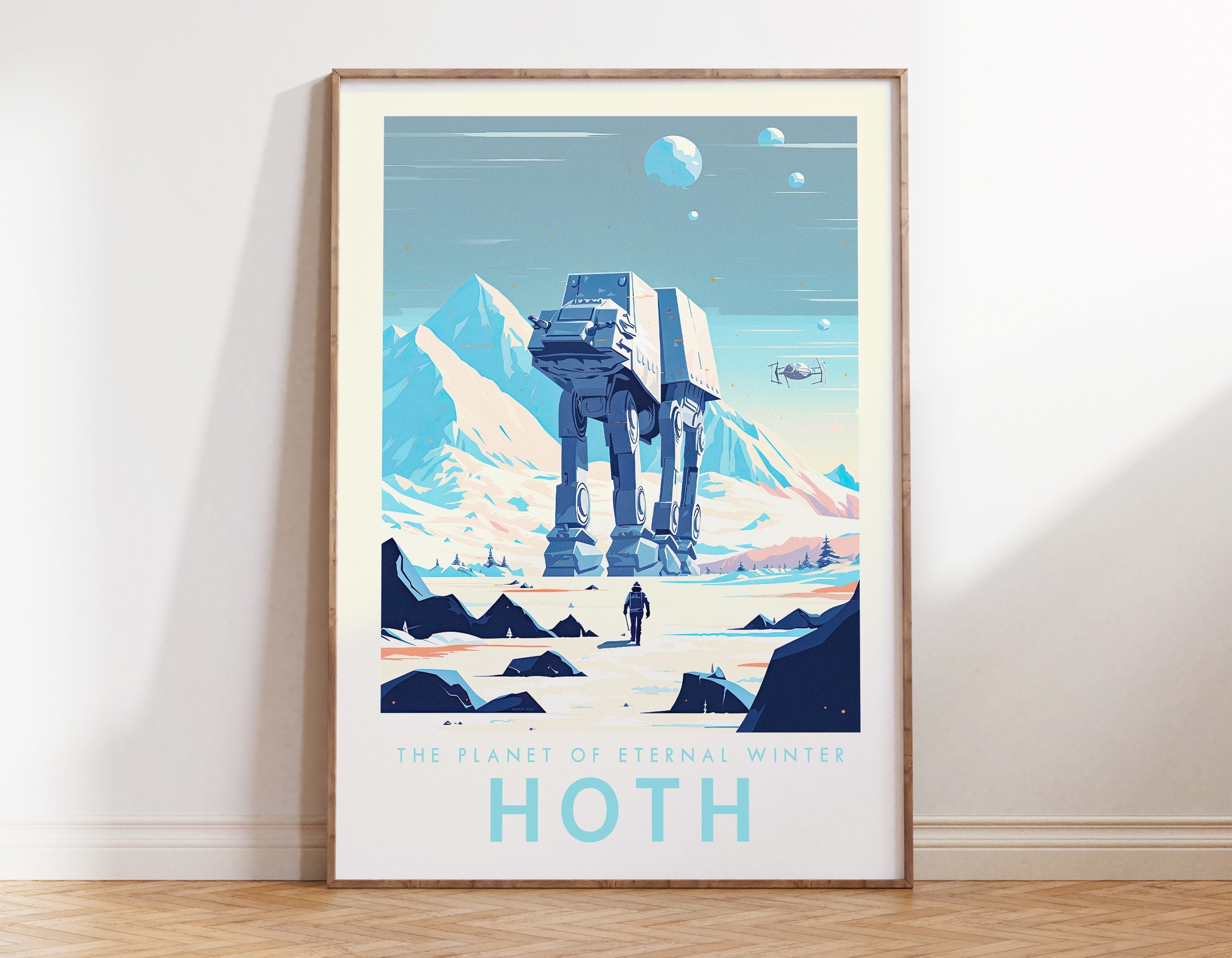 POSTER Hoth Star Wars Planet Poster, Star Wars Travel Galaxy Wall Art ...