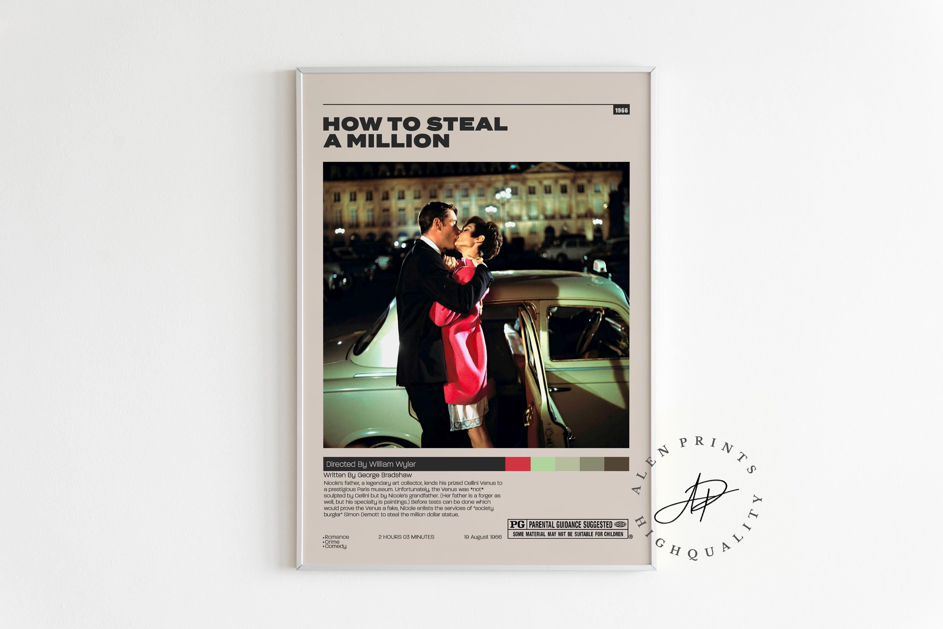 POSTER How to Steal a Million Poster,William Wyler, Minimalist Tv ...