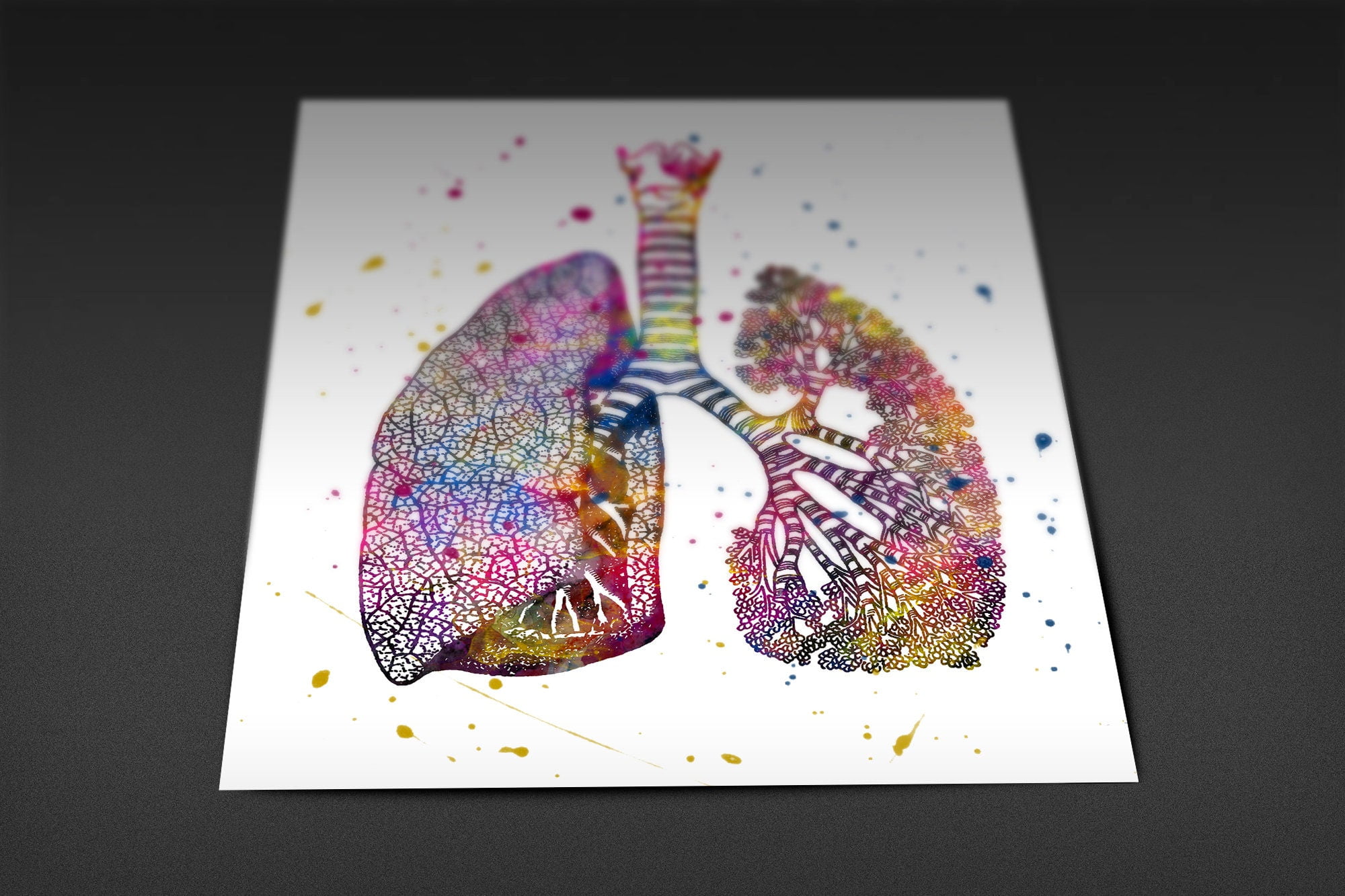 POSTER Human Lungs Anatomy Watercolor Print Medical Art Science Art ...