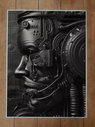 POSTER Humanoid Creature Mechanical Pipes HR Giger Style Poster ...