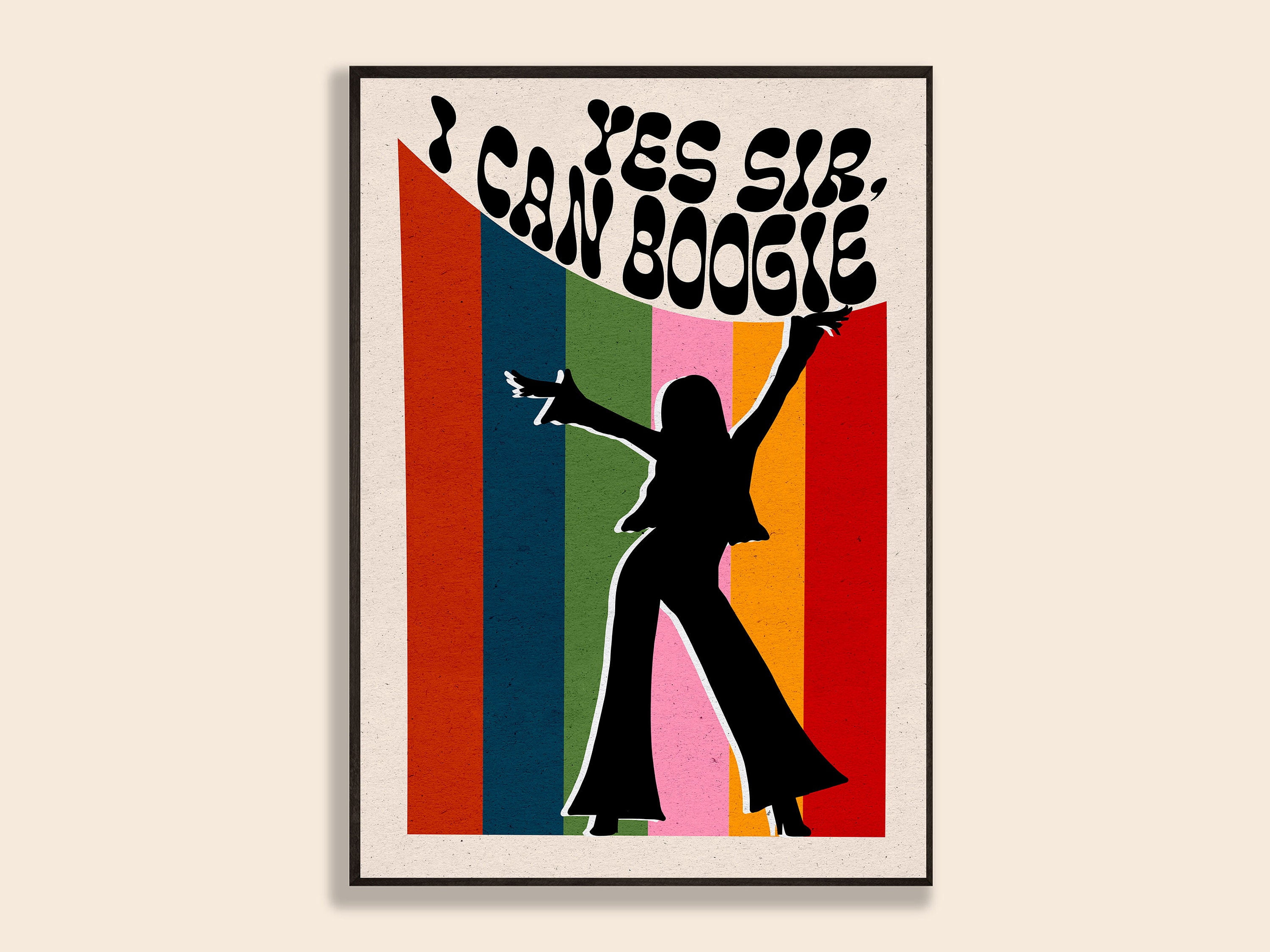 POSTER I Can Boogie / Disco / 70s Style / Music Poster / Gift Print ...