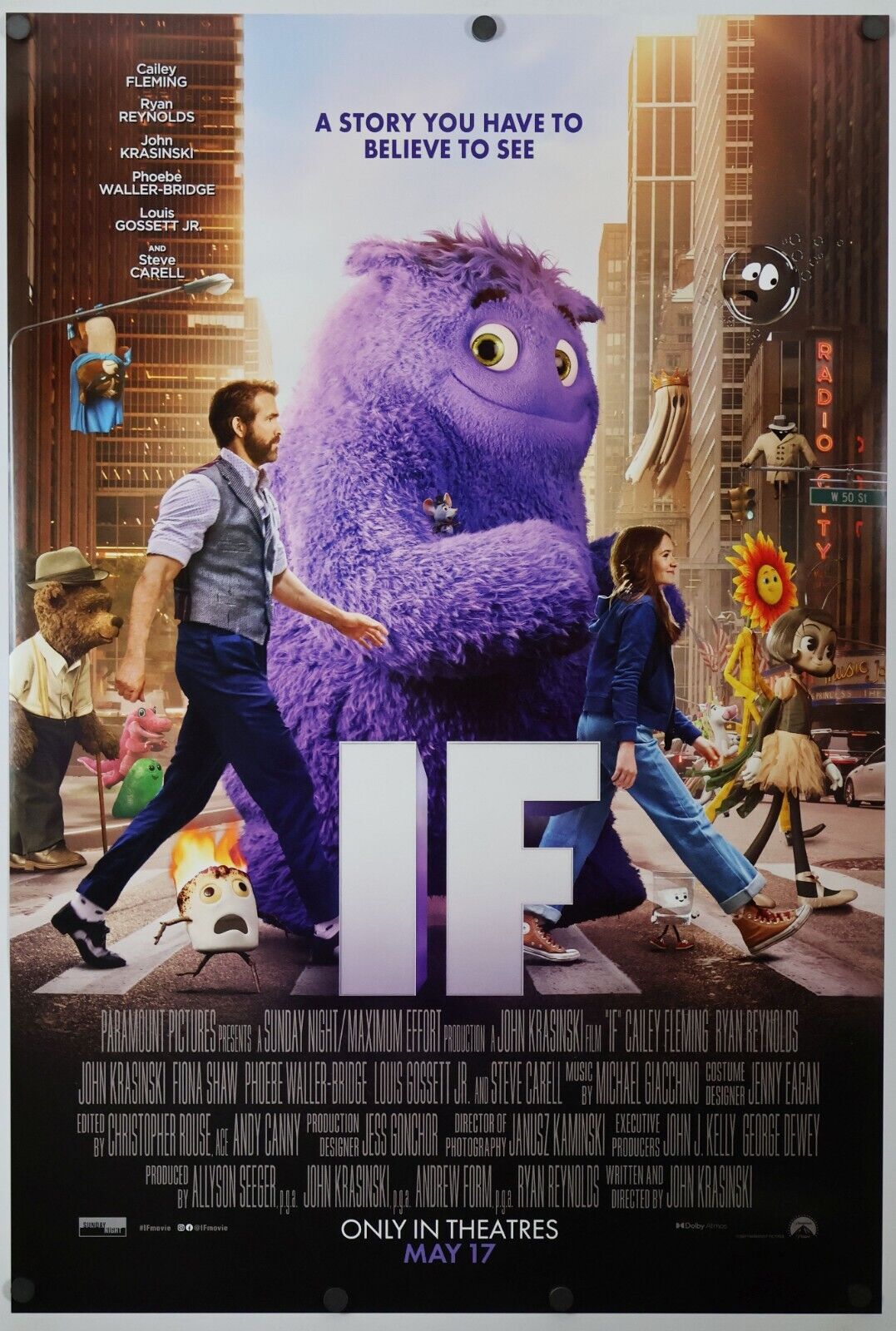 POSTER IF - Imaginary Friend original DS movie poster FINAL Ryan ...