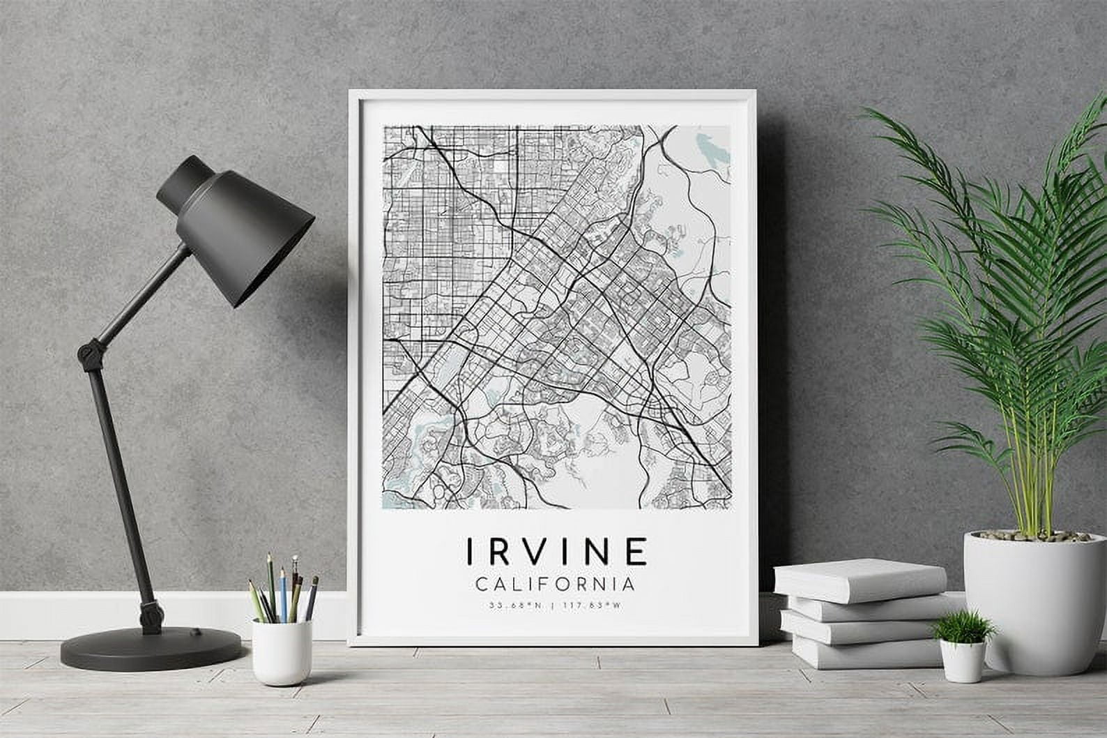 POSTER IRVINE California USA City Map, Wedding Gift, gifts for him ...