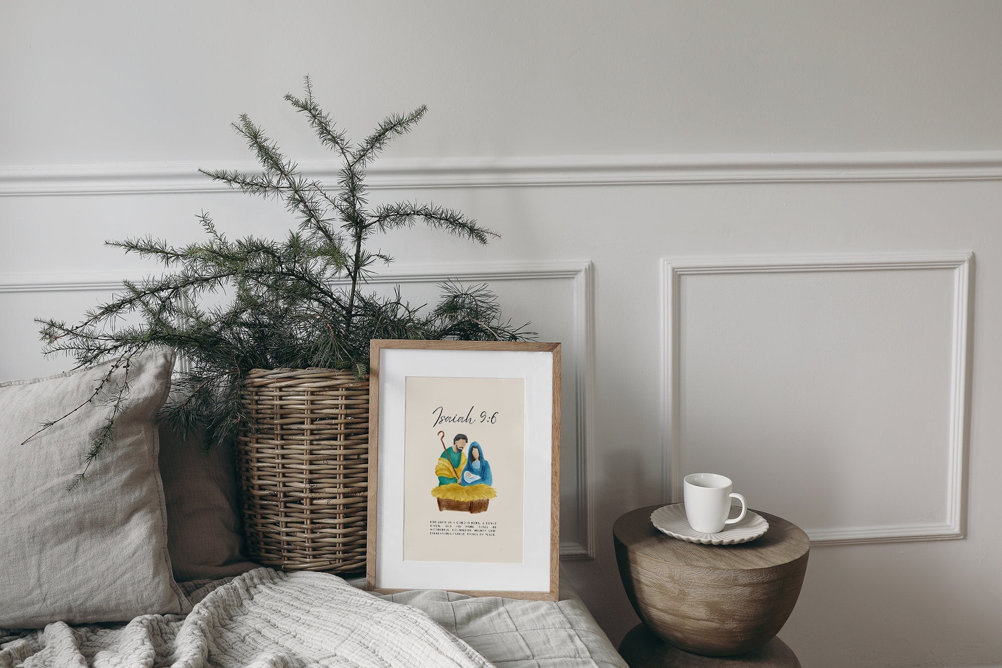POSTER ISAIAH 9:6 | Print | Unto Us A Child | Nativity Scene ...
