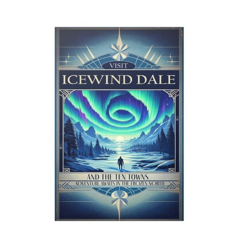 POSTER Icewind Dale Travel Poster, D&D 5e Inspired Artwork, Fantasy RPG ...