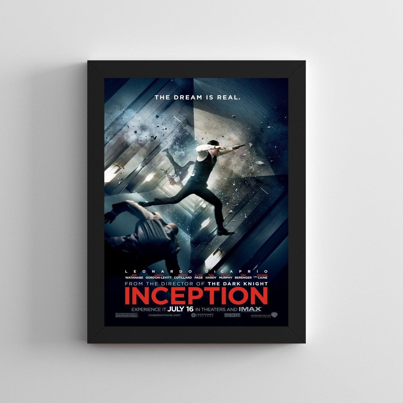 POSTER Inception Leonardo DiCaprio Film / Movie Poster -UNFRAMED ...
