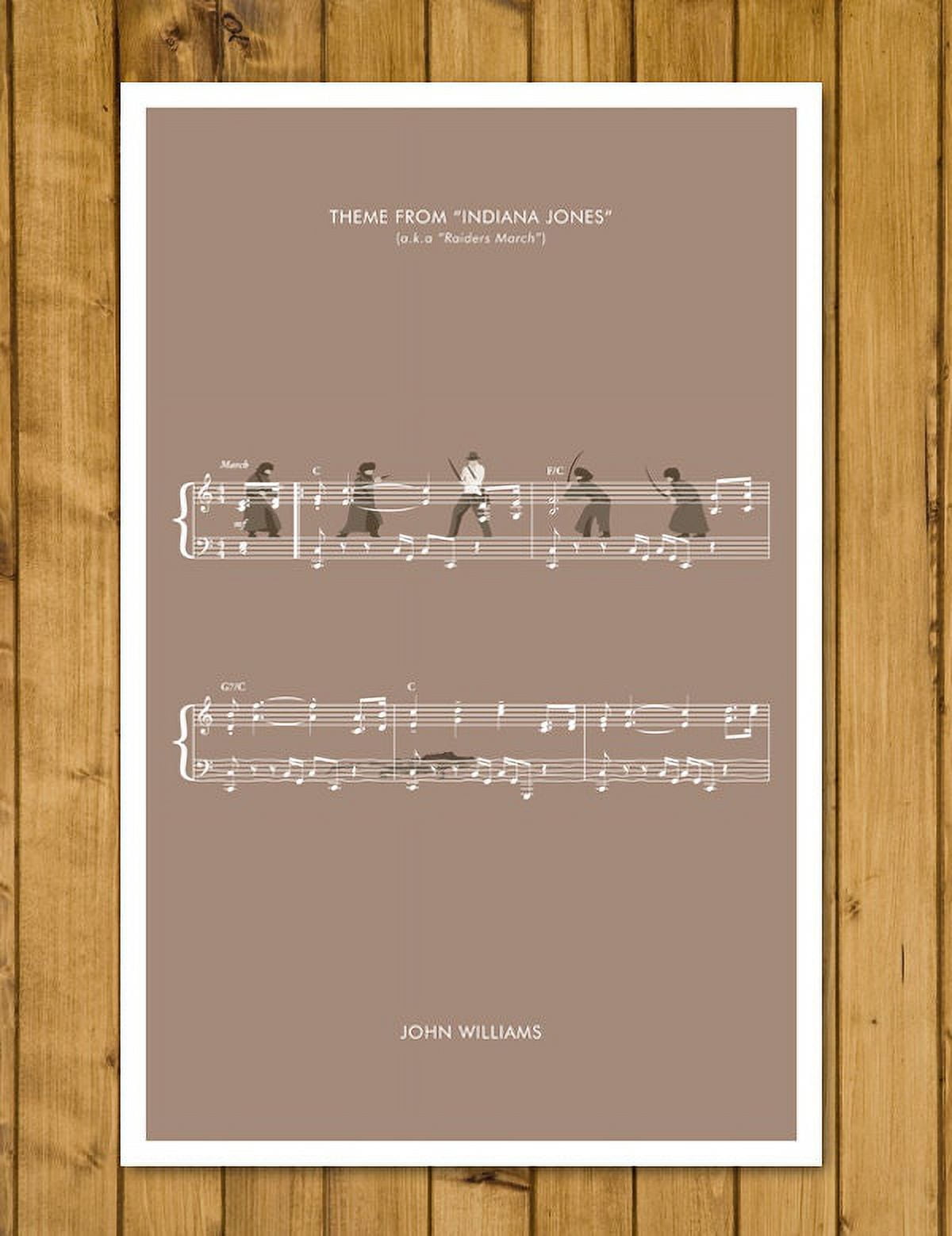 POSTER Indiana Jones Main Theme - Raiders March by John Williams ...