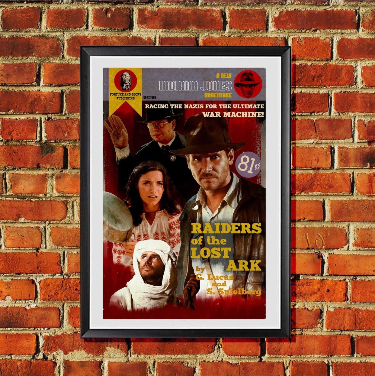 POSTER Indiana Jones Raiders of the Lost Ark Pulp Book Cover Original ...