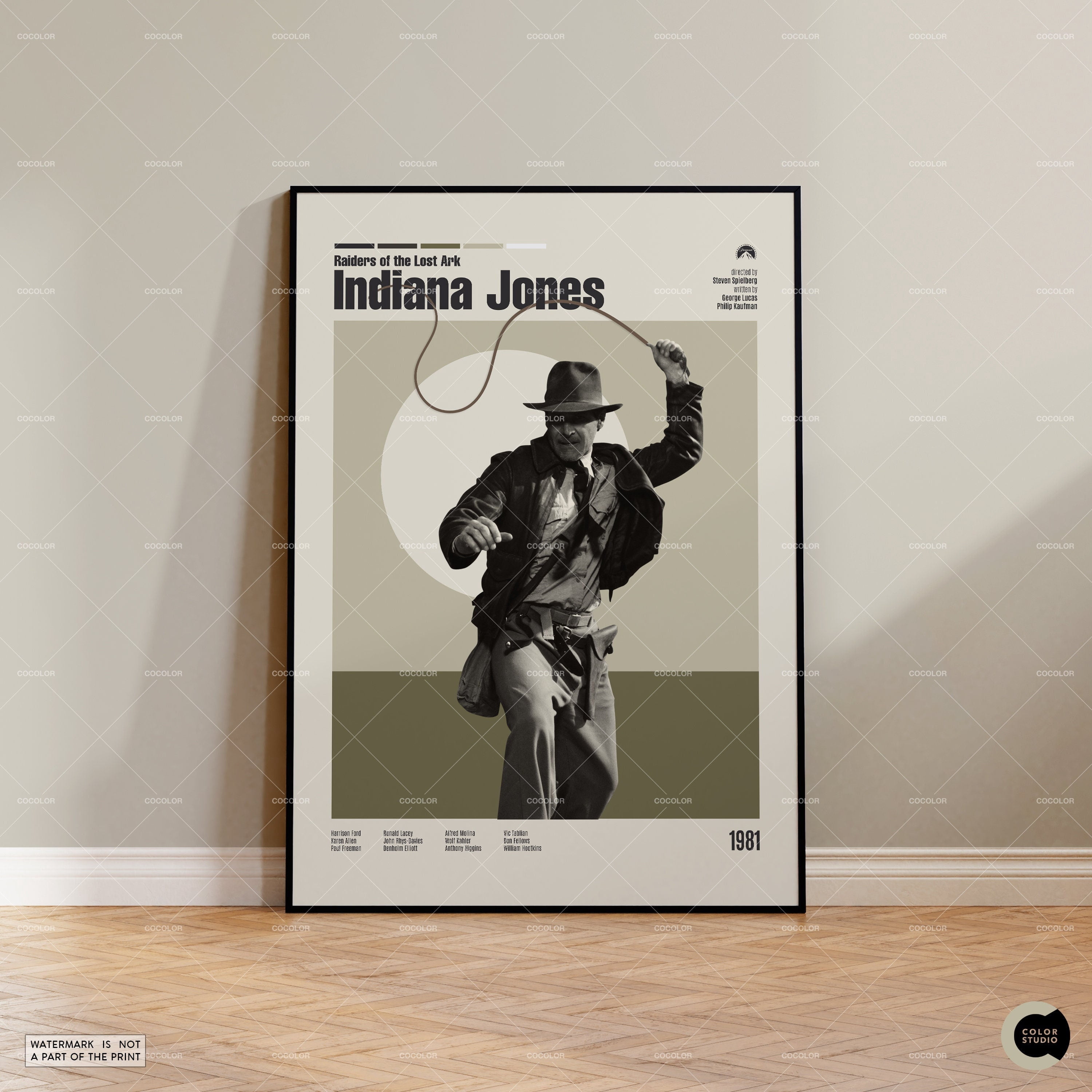 POSTER Indiana Jones, Steven Spielberg, Raiders of the Lost Ark, Retro ...