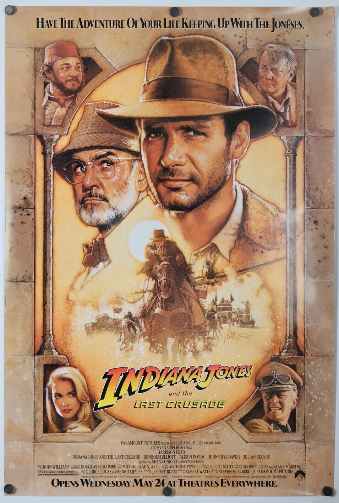 POSTER Indiana Jones and the Last Crusade - original movie poster - EX ...