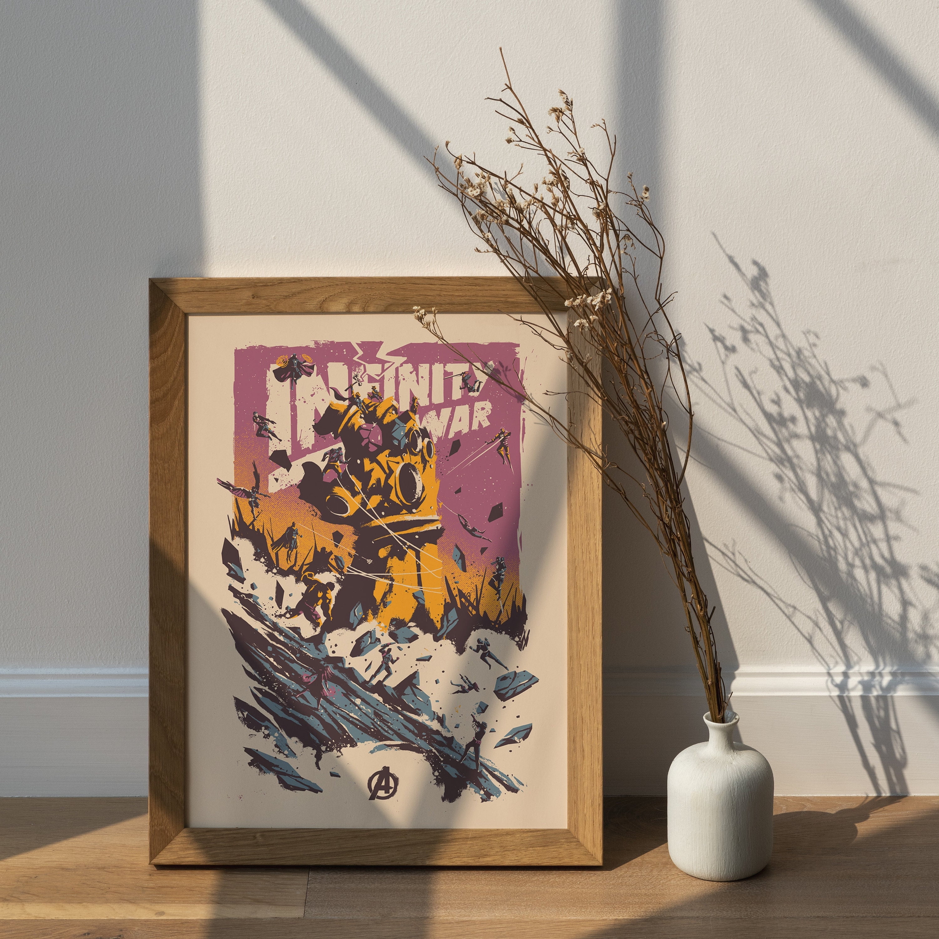 POSTER Infinity War Illustration Infinity Gauntlet Wall Art Marvel ...