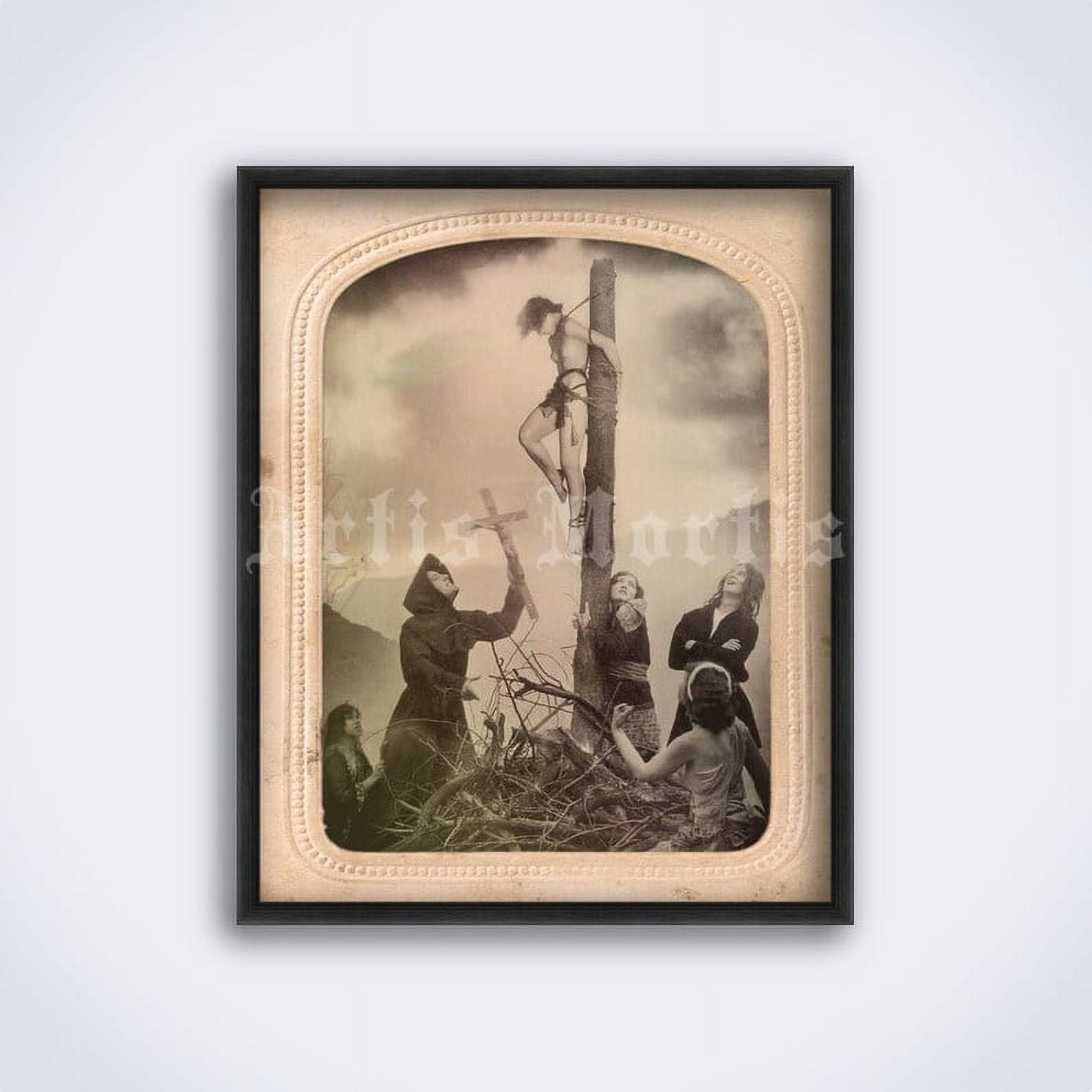 POSTER Inquisition, Witch crucifixion art photo by William Mortensen ...