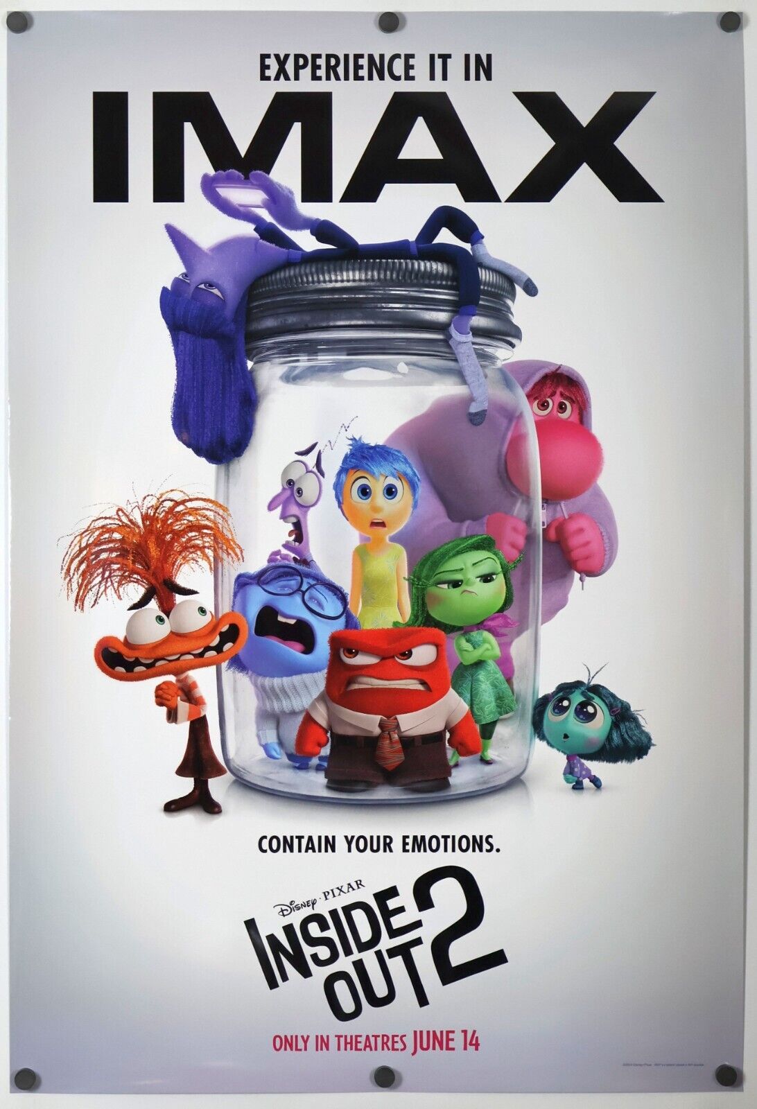 POSTER Inside Out 2 - original DS movie poster 2023 INTL IMAX-24x36-UNFRAMED - Walmart.com