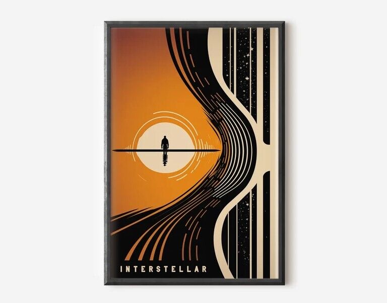 POSTER Interstellar Poster Gargantua Minimalist Movie Theater Poster ...