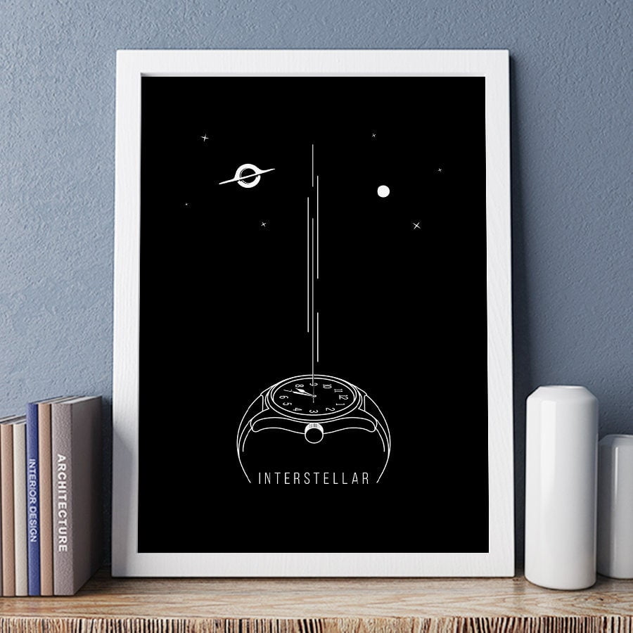 POSTER Interstellar Poster, Gravity, Gargantua, Illustrations, Typography, Wall Art Decor ...