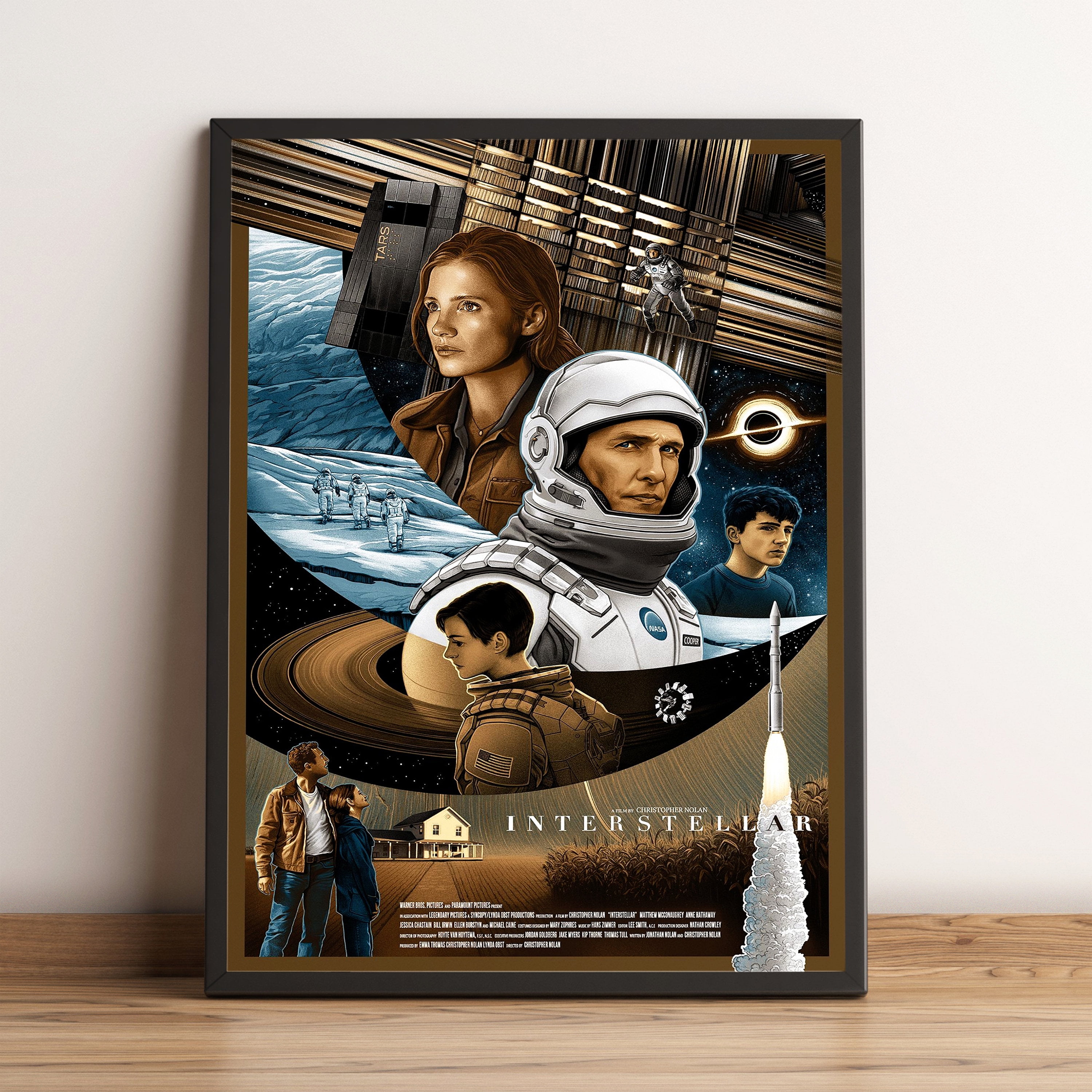POSTER Interstellar Poster, Matthew McConaughey Wall Art, Anne Hathaway ...