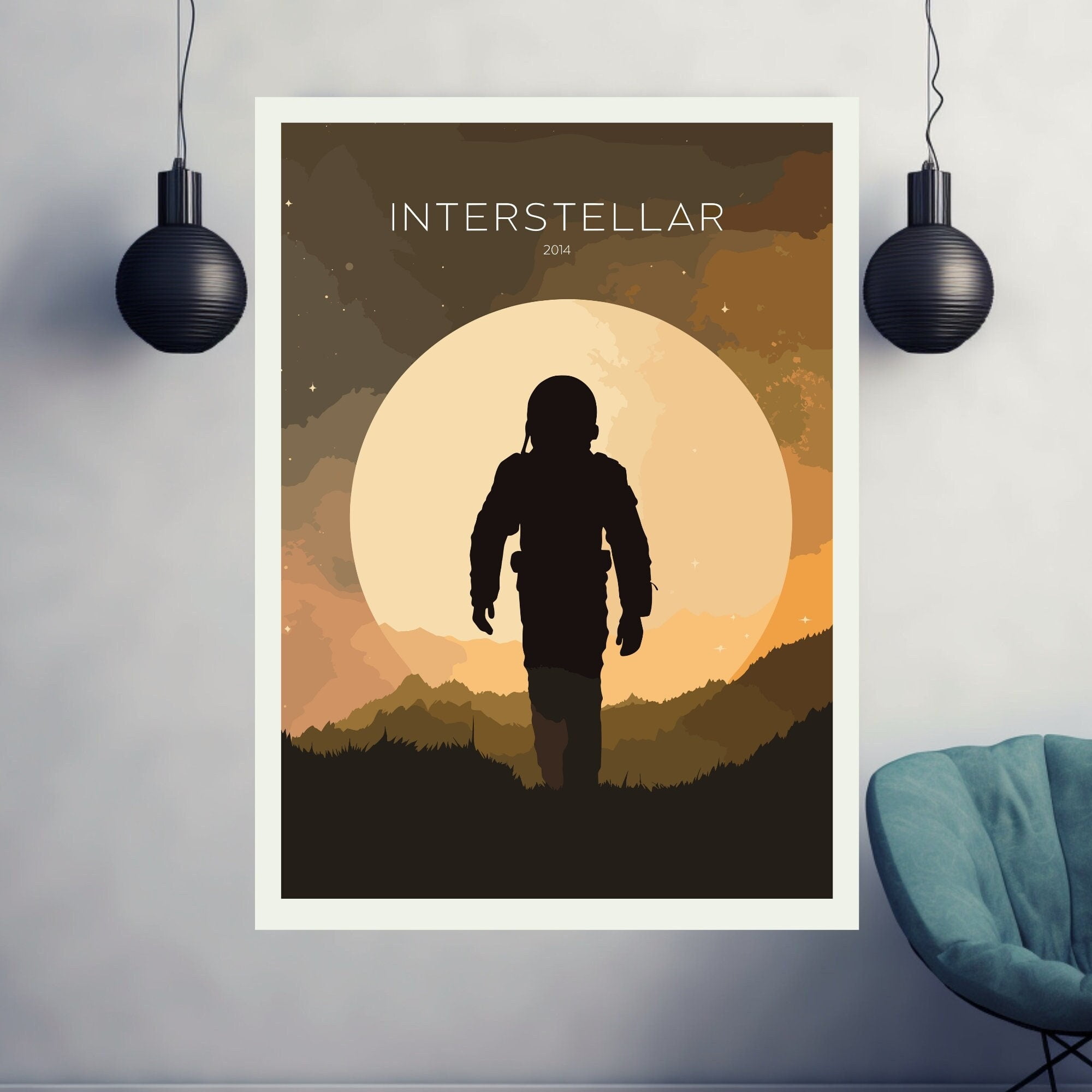 POSTER Interstellar poster, Movie Poster, Minimalist, Film Poster ...