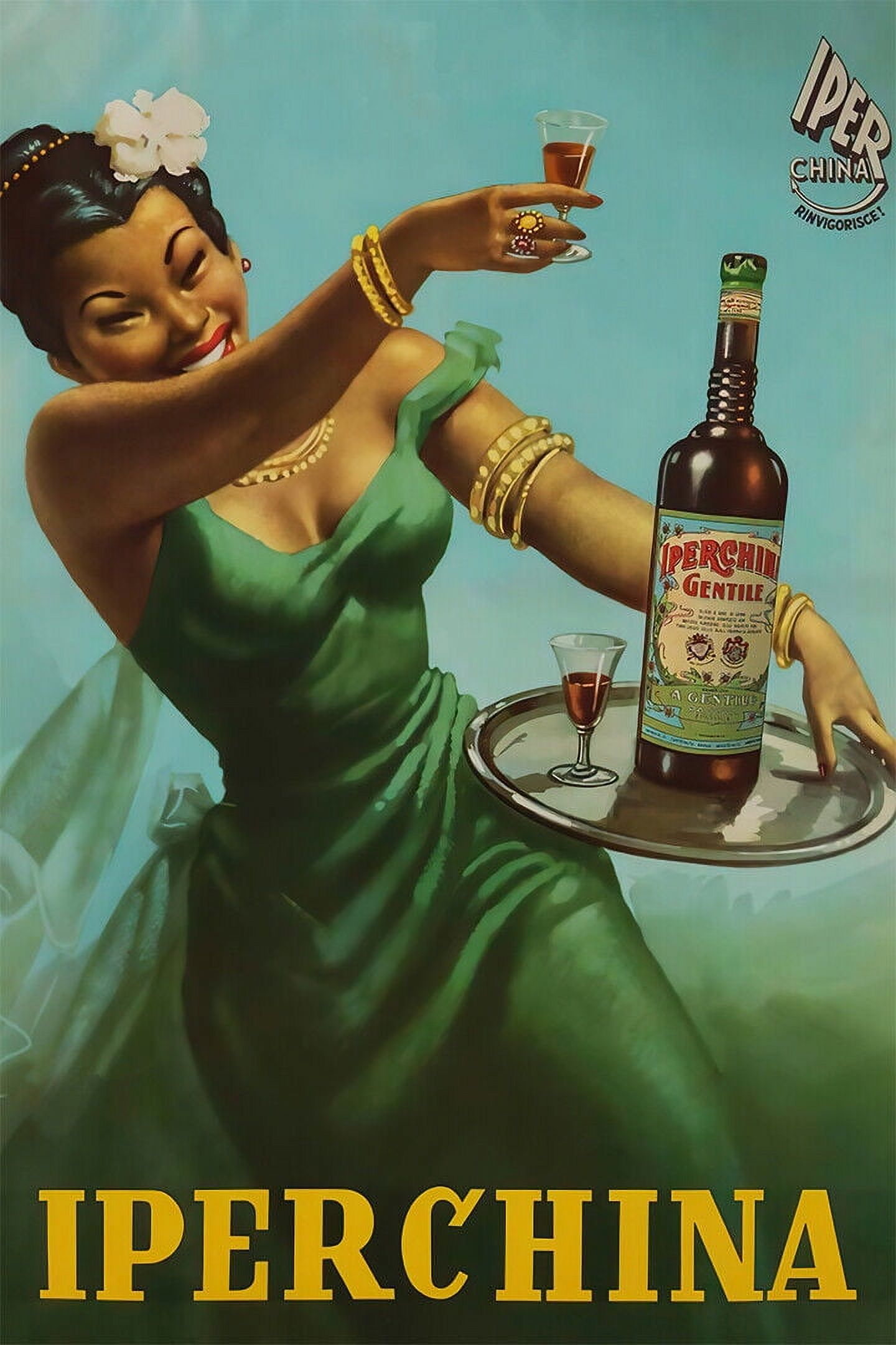 POSTER Iperchina Gentile Liqueur Vintage Alcoholic Art Wall Room Poster - POSTER-12x18-UNFRAMED ...