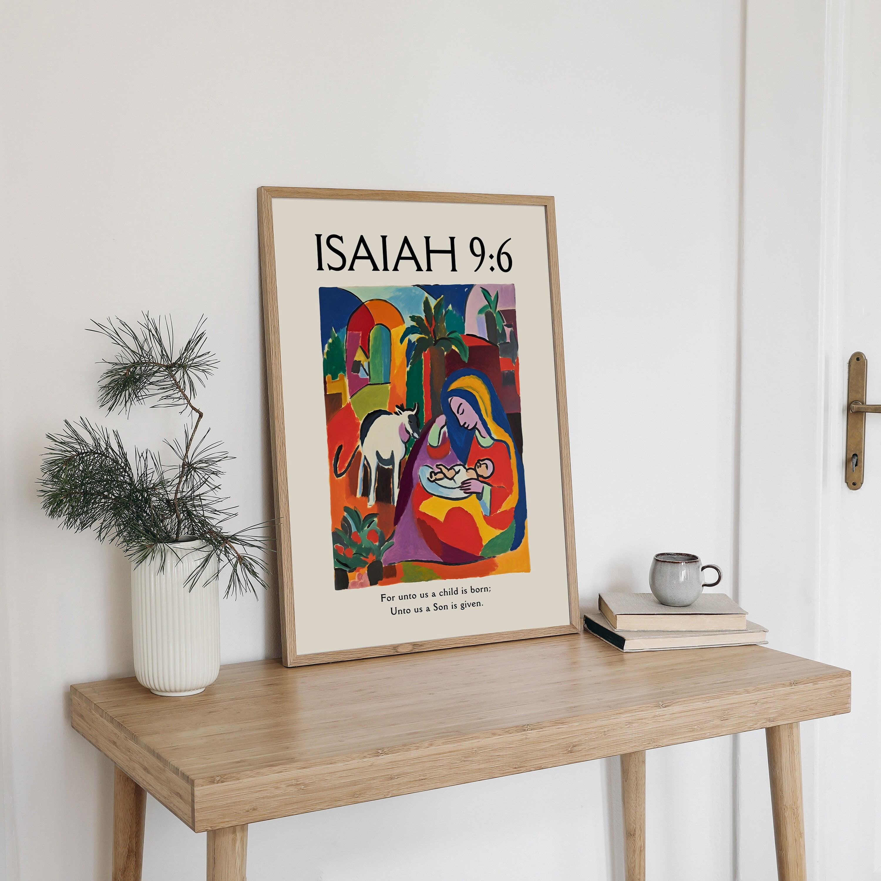 Poster Isaiah 9:6, Nativity Scene, Henri Matisse Print, Christmas Decor ...